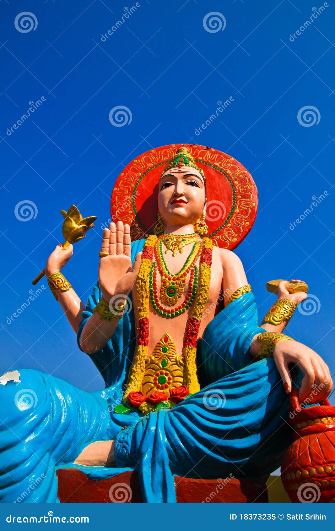 A Beautiful Buddha and the Blue Sky Stock Image - Image of symbol ...