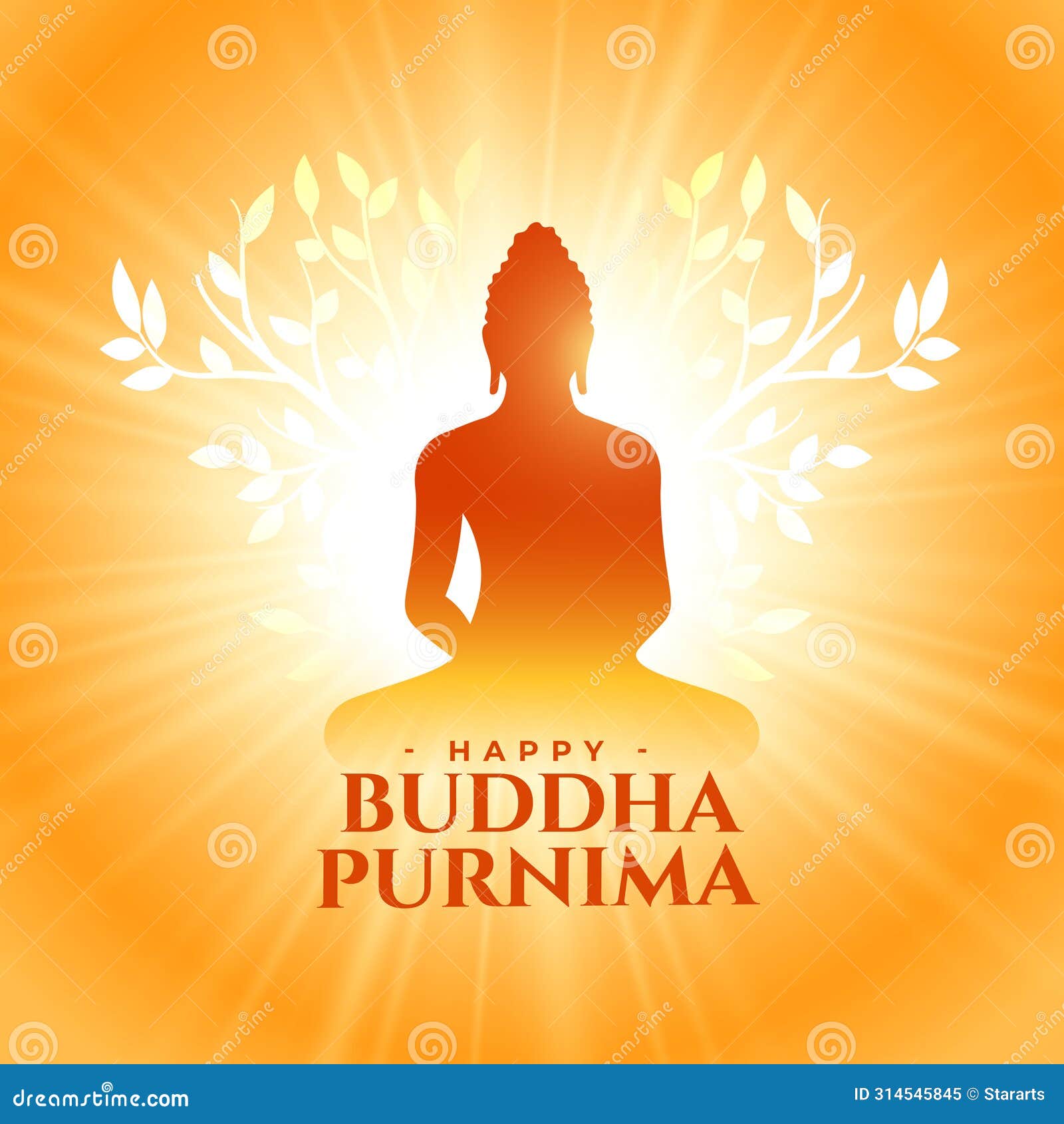 Buddha Or Guru Purnima Religious Banner With Text Space Vector ...