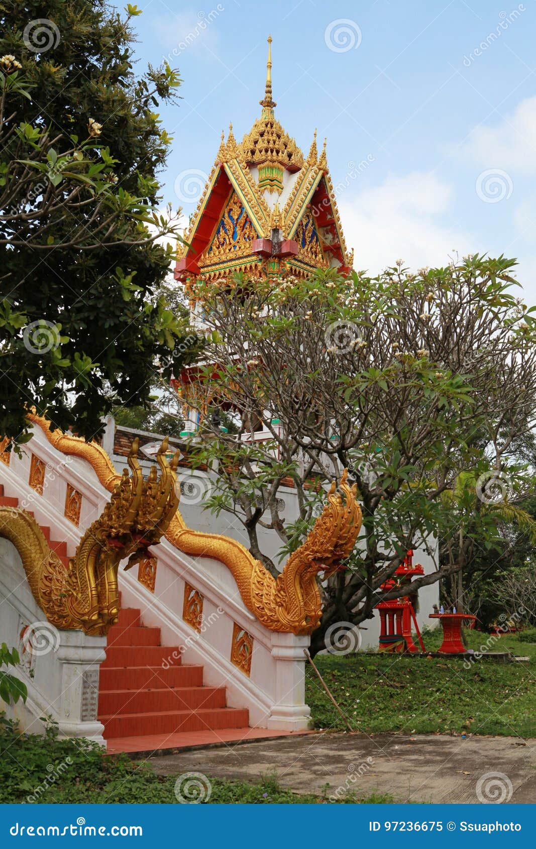 Beautiful Buddhist Temple Gable Stock Image - Image of dome, asia: 97236675