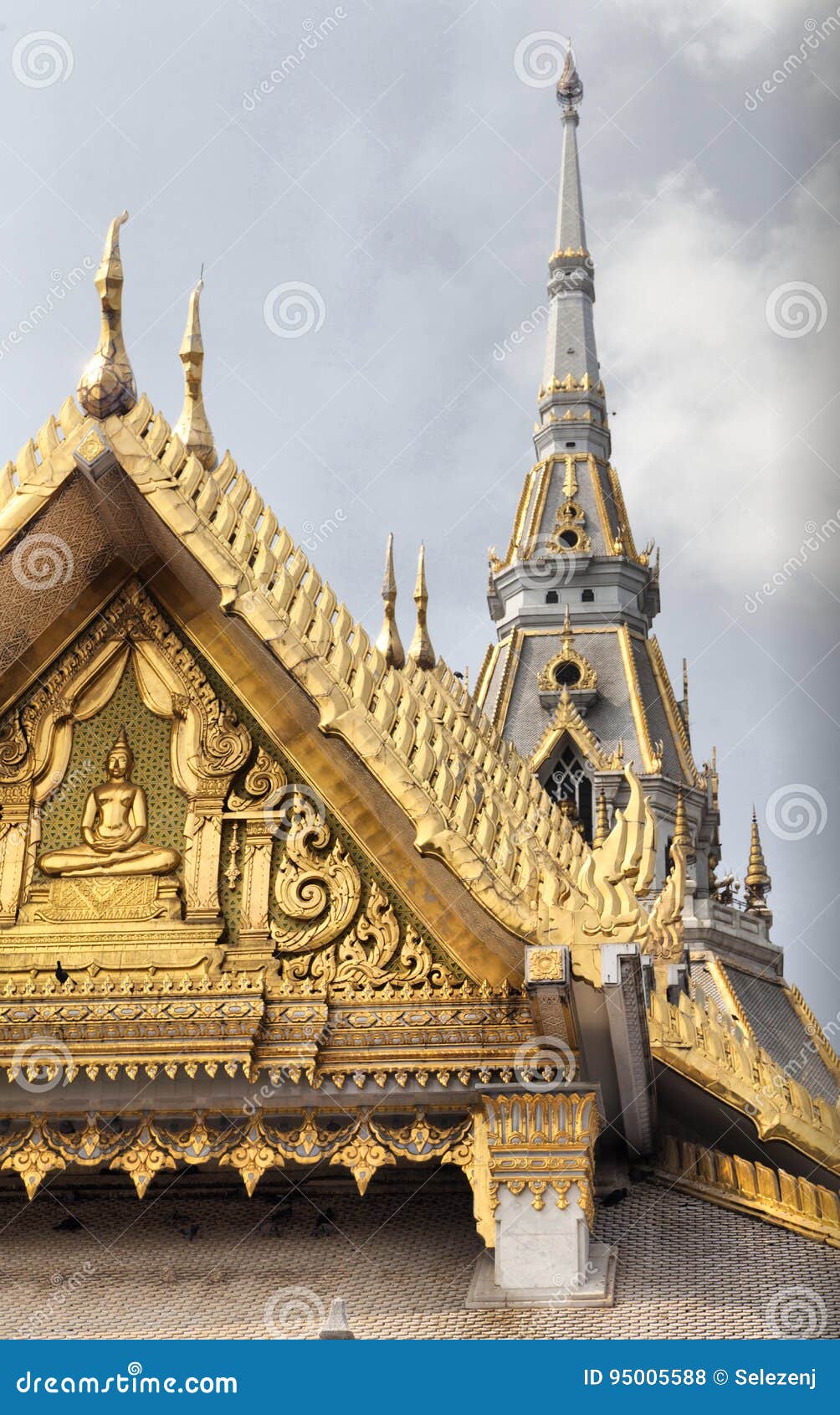 Beautiful Buddhist temple stock photo. Image of landmark - 95005588