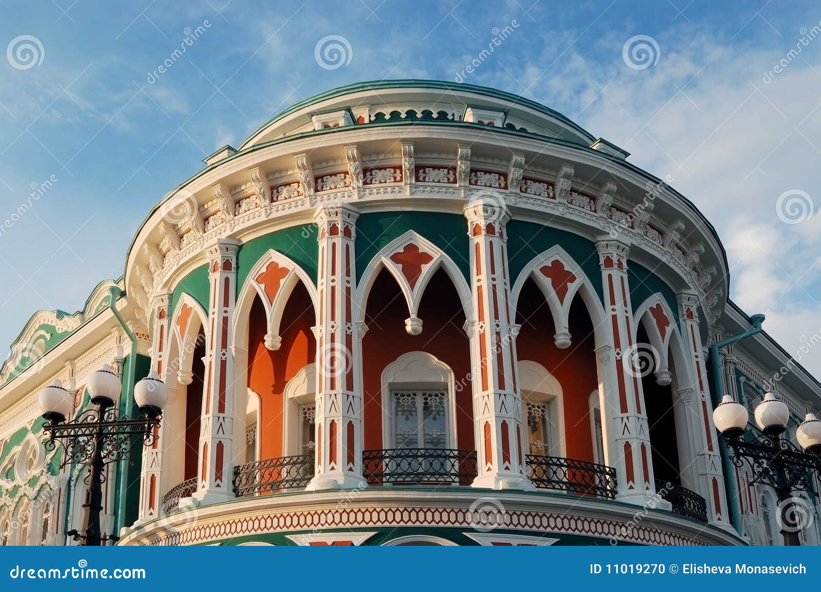 Beautiful building stock photo. Image of lamps, fragment - 11019270