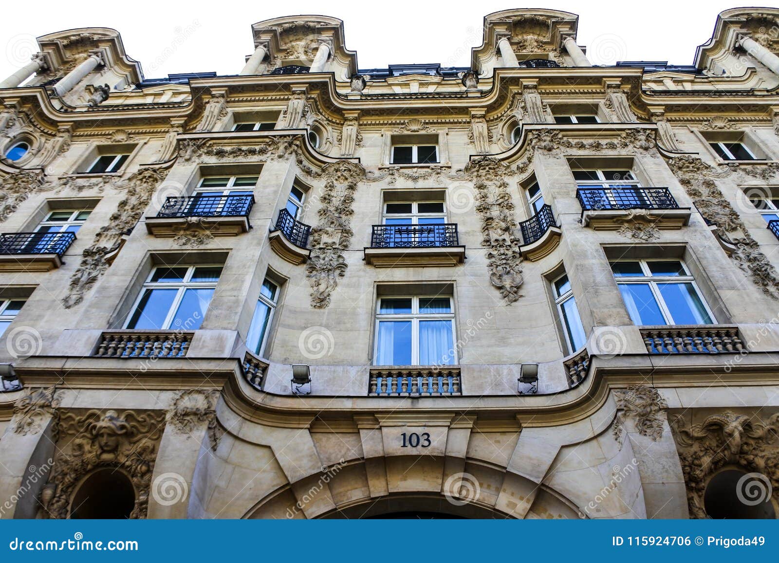 Paris Architecture with Very Sharp Structure Stock Photo - Image of ...