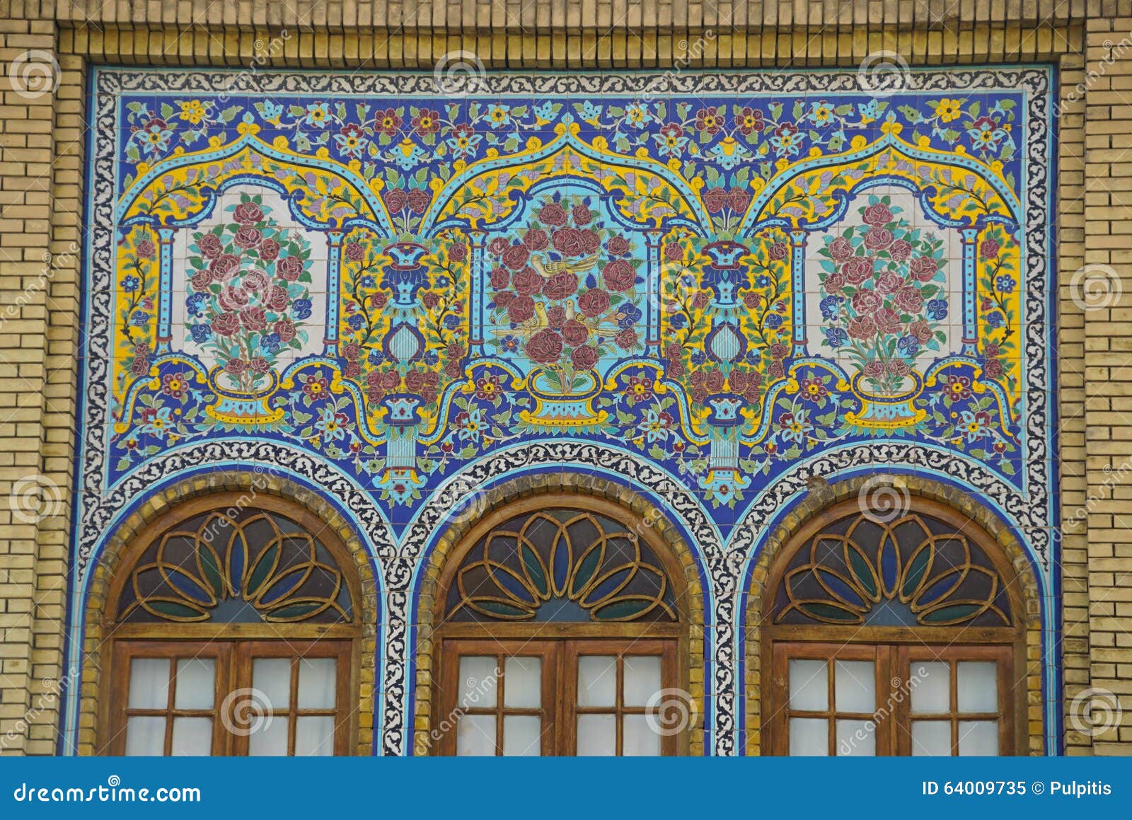 Beautiful Building in Golestan Palace, Tehran,Iran. Stock Image - Image ...