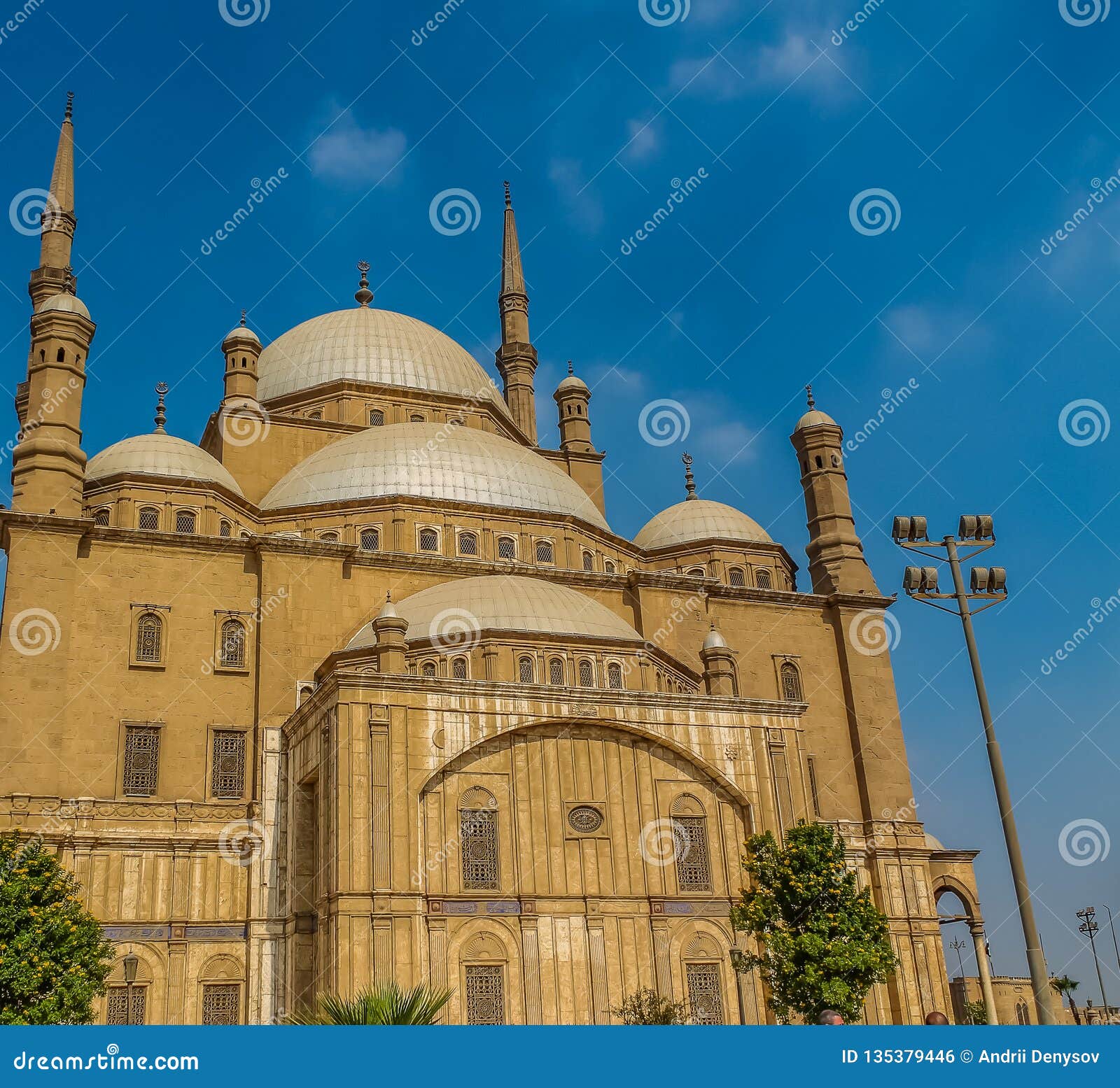 Beautiful Building of a Muslim Mosque. Mosque of Mohammed Ali in Cairo ...