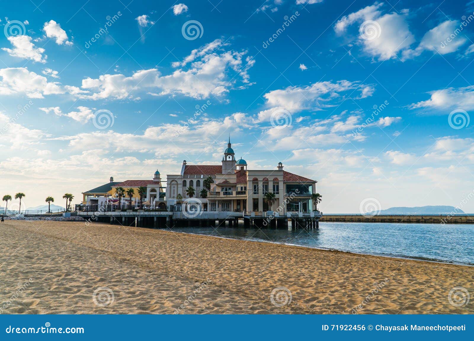 Beautiful Building at Seaside Park Stock Photo - Image of sand, beach ...