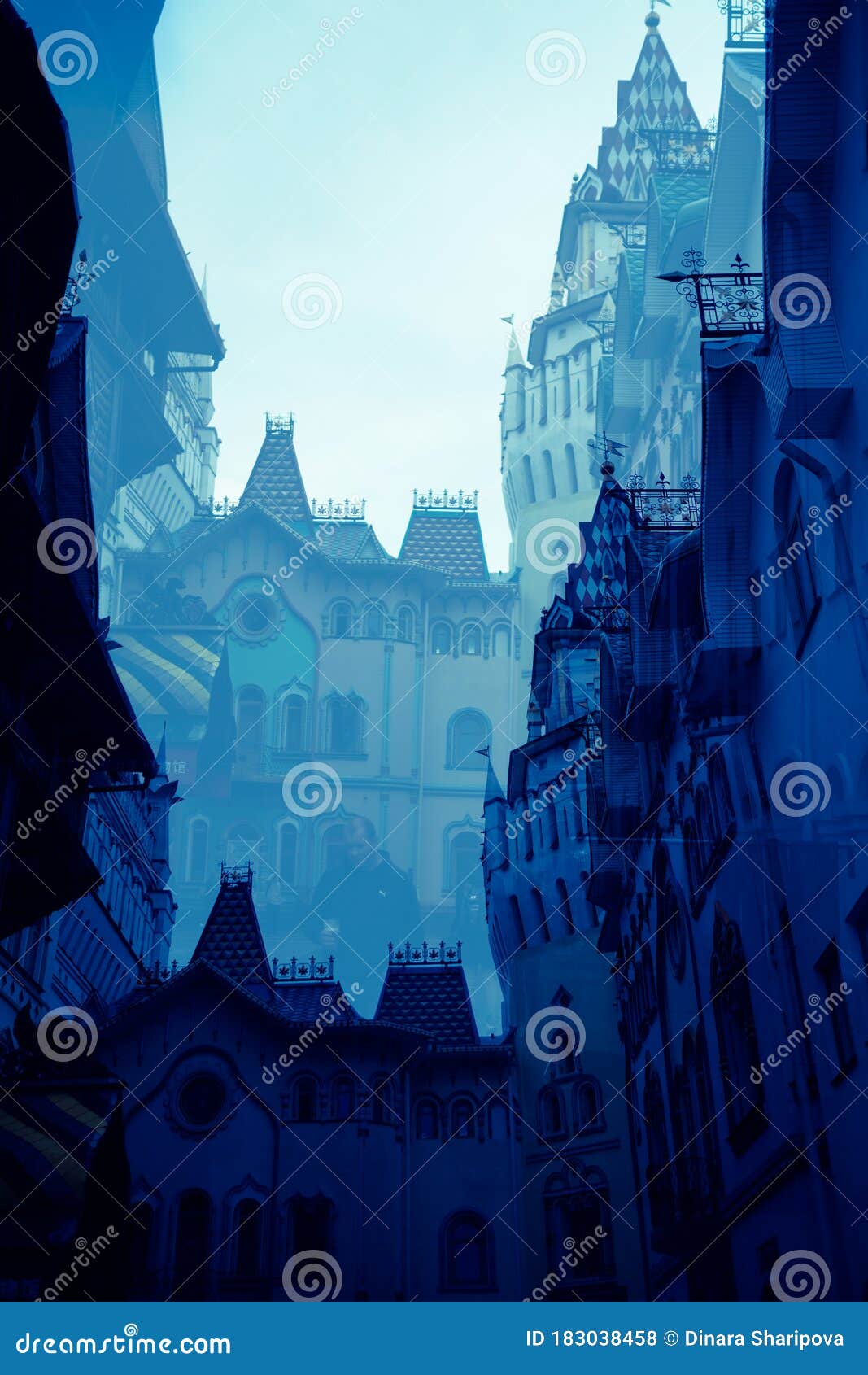 Beautiful Buildings, Abstract City Background, Multiple Exposure Stock ...