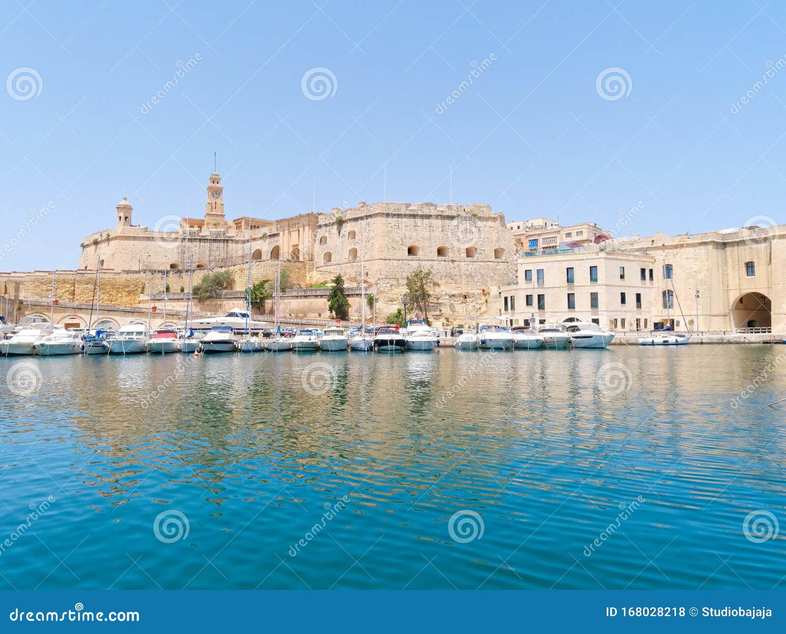 Beautiful Buildings of the City of Isla. Malta Stock Photo - Image of ...