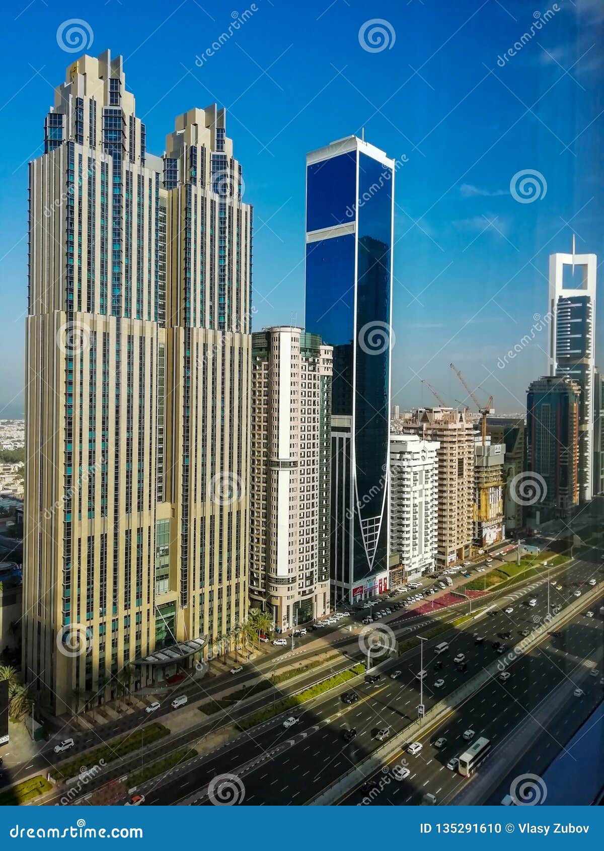 Beautiful Buildings in Dubai Stock Photo - Image of twin, tower: 135291610
