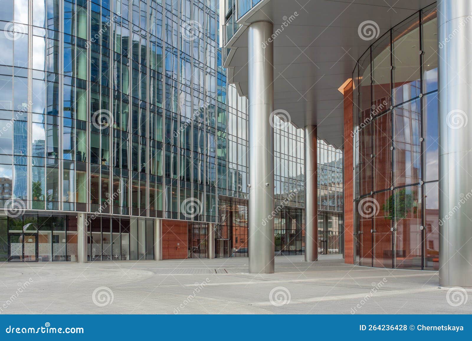 Beautiful Buildings with Many Windows in City Stock Photo - Image of ...