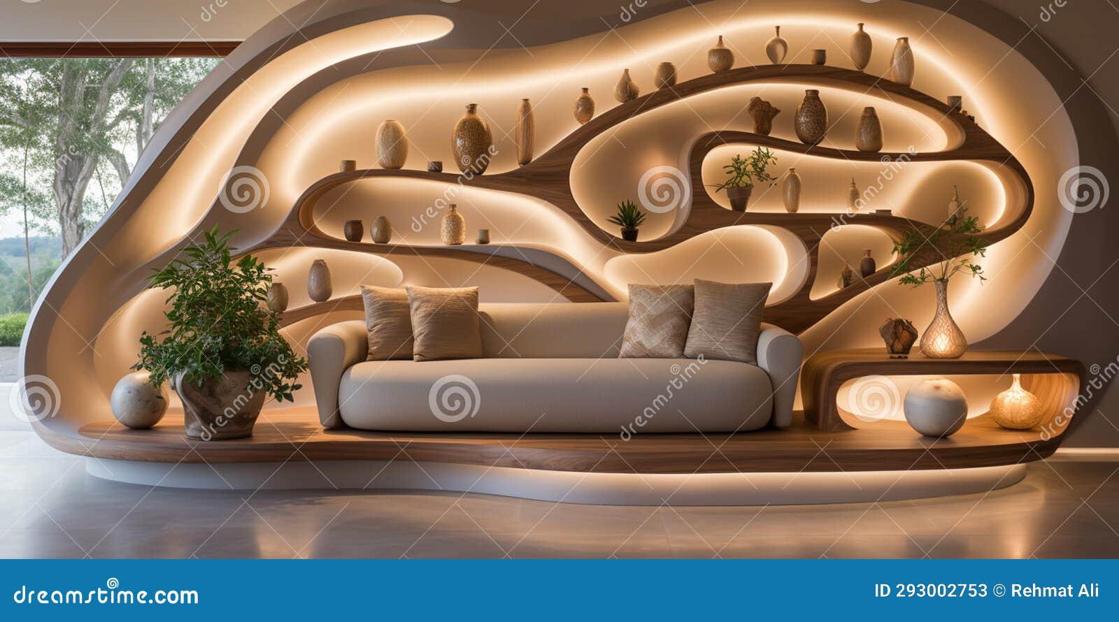 Beautiful Built-in Lighting and a Smooth Floor Stock Image - Image of ...