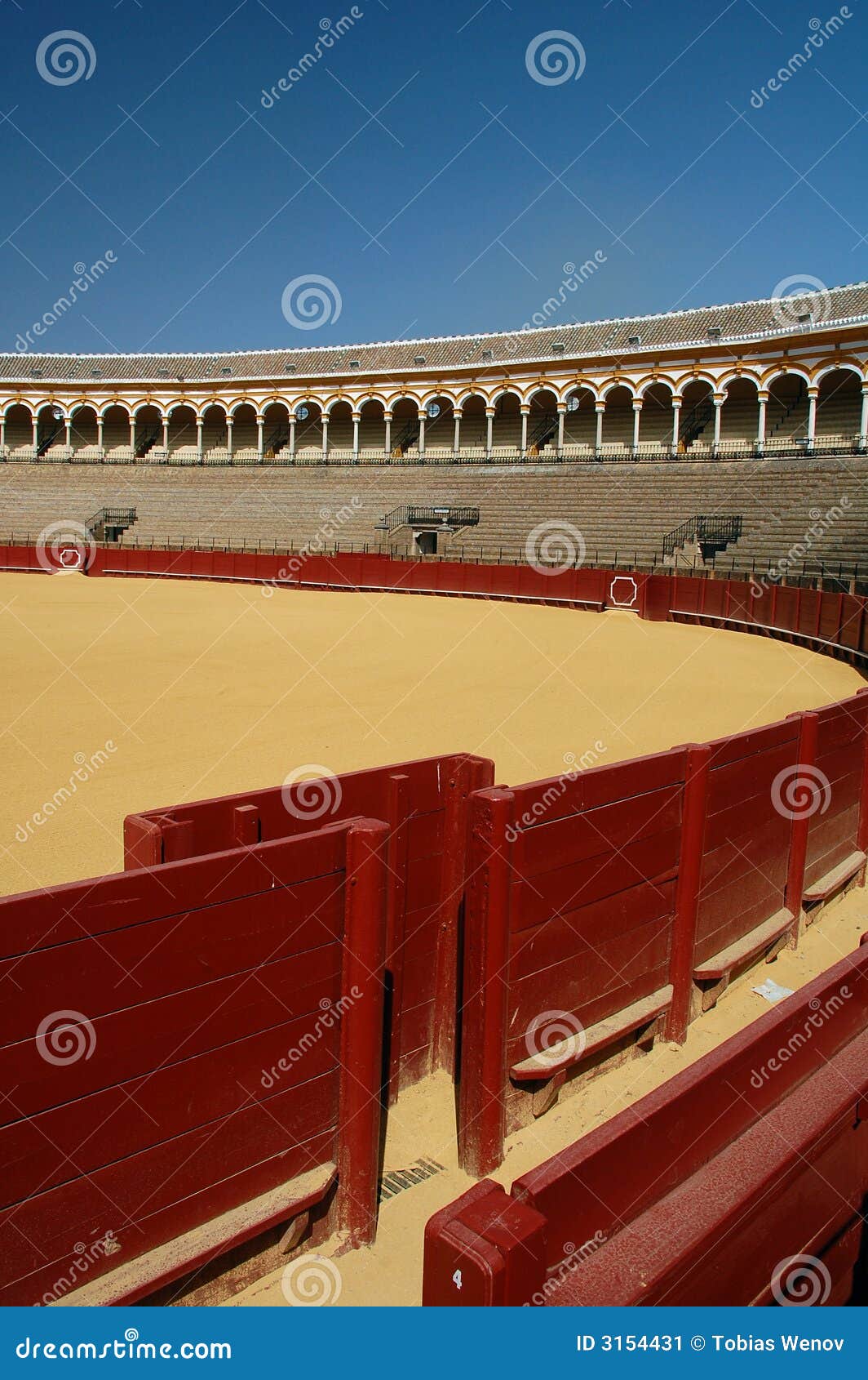 Beautiful Bullfight Arena in S Stock Image - Image of blood, sunny: 3154431