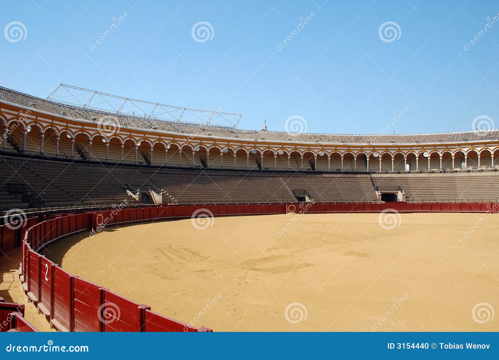 Beautiful Bullfight Arena in S Stock Photo - Image of empty, horns: 3154440