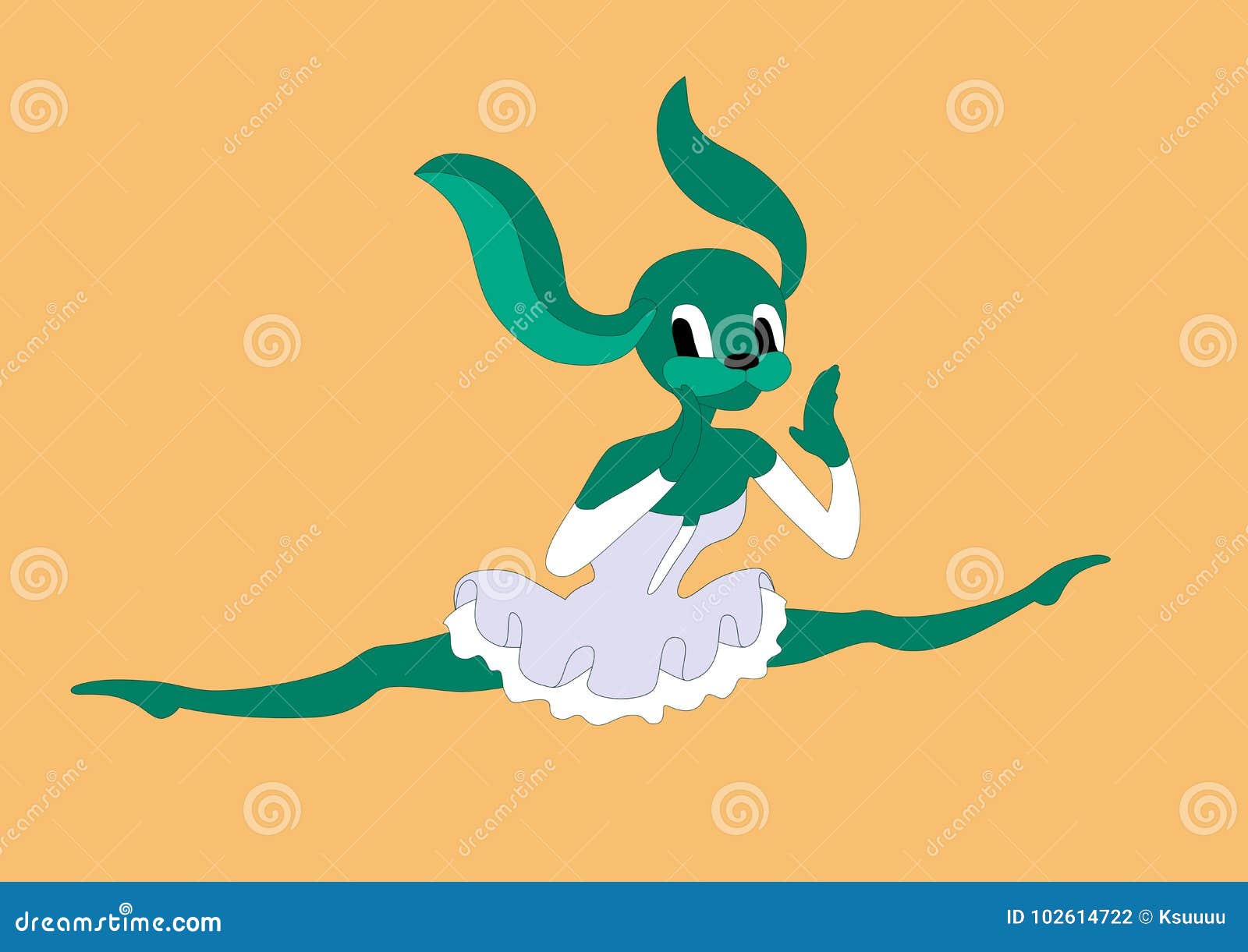Beautiful 3D Bunny Girl Cartoon Having A Cute Smile Royalty-Free ...