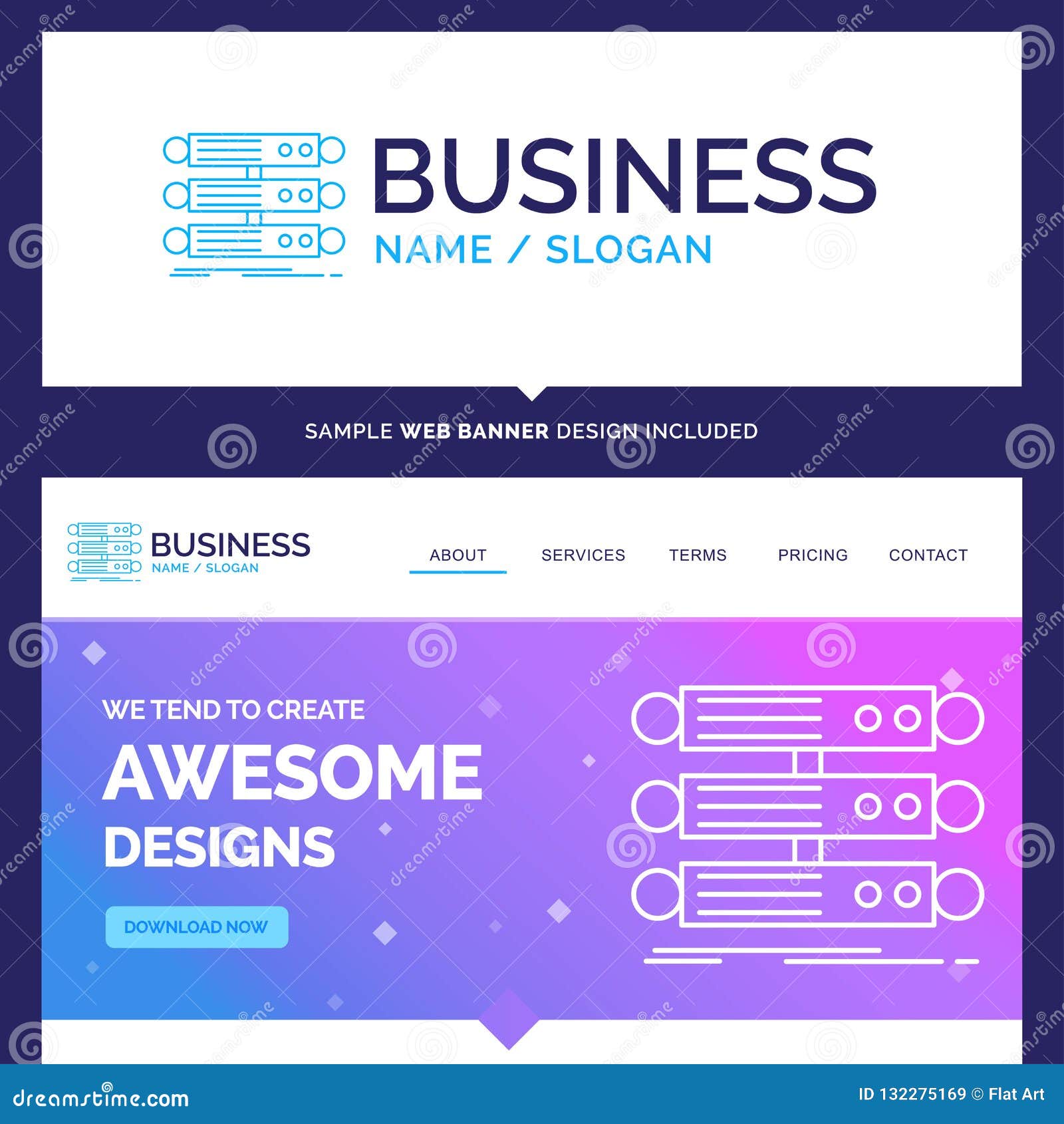 Beautiful Business Concept Brand Name Server, Structure, Rack, D Stock ...