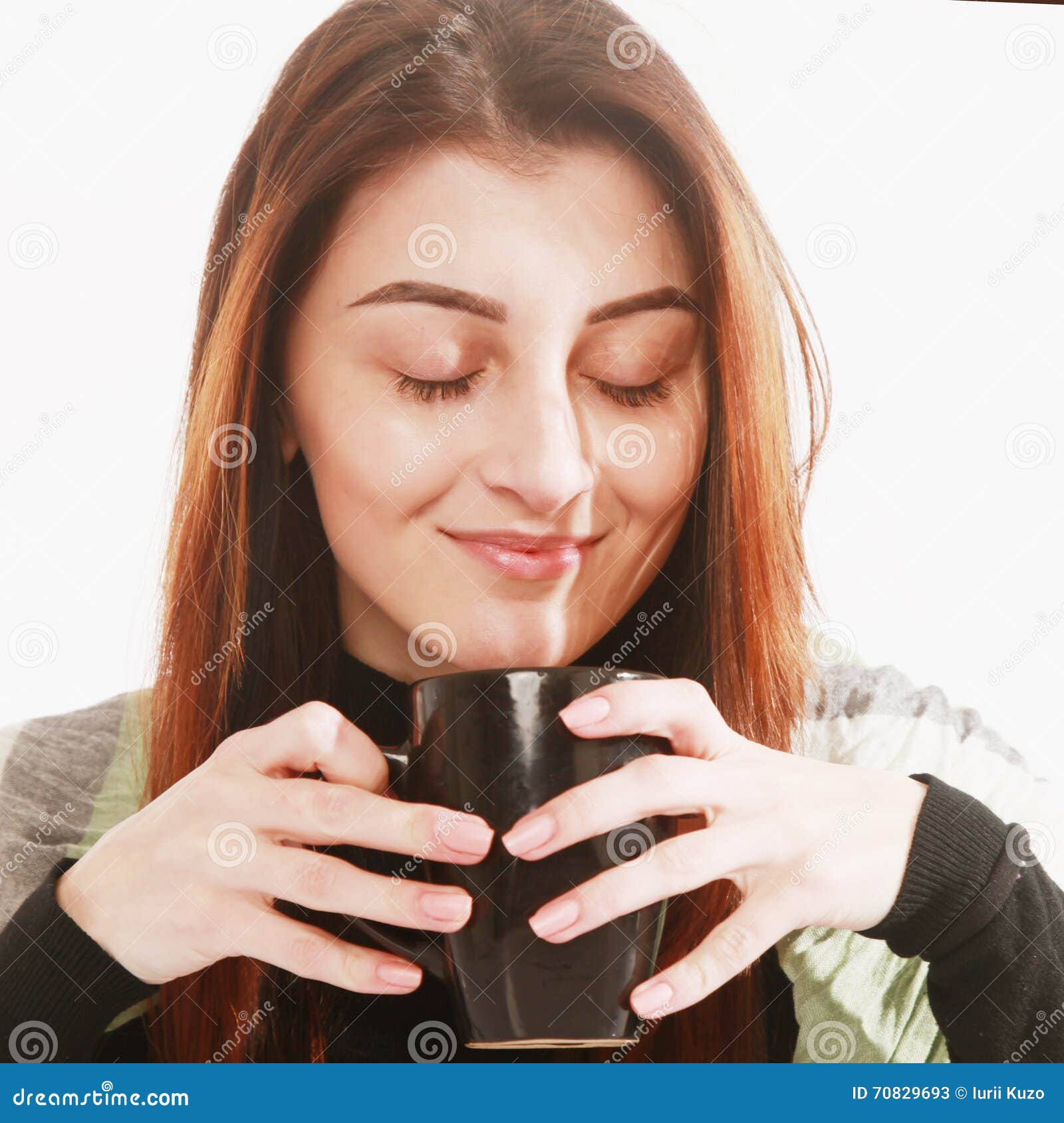 Beautiful Business Woman Enjoying In A Cup Of Coffee Coffee Break