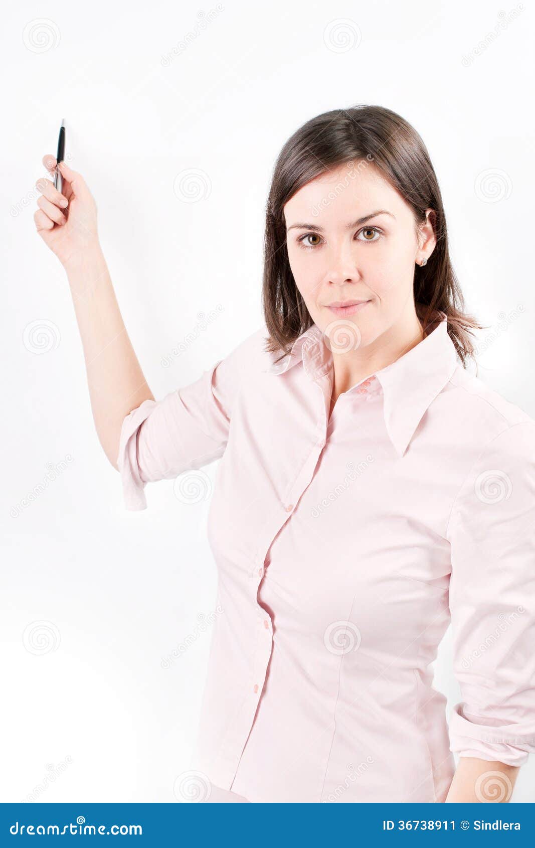 Beautiful Business Woman during a Presentation. Stock Image - Image of ...