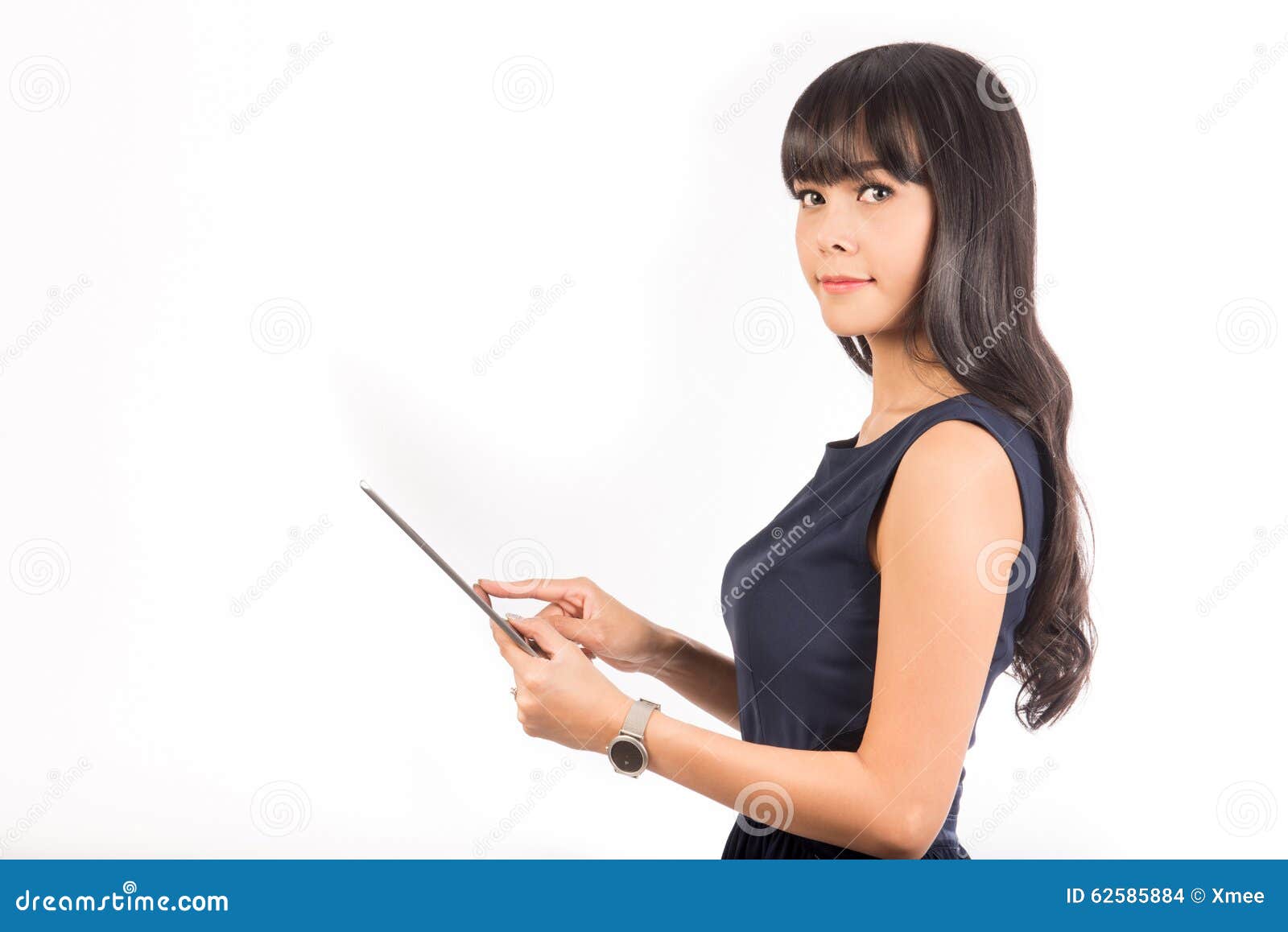Beautiful Business Woman Using a Digital Tablet Computer Stock Photo ...
