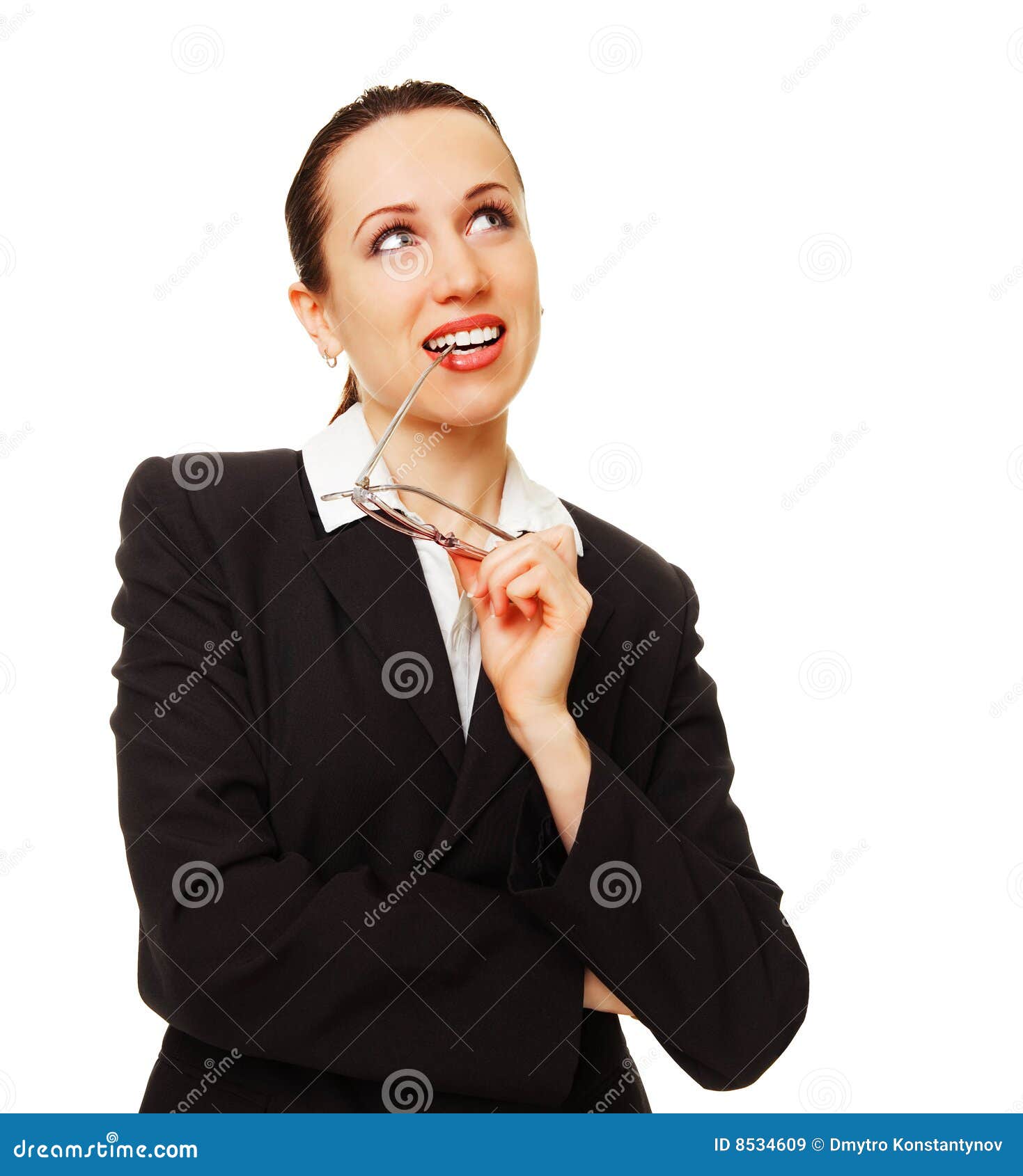 Beautiful Businesswoman Looking Up Stock Image - Image of beautiful ...