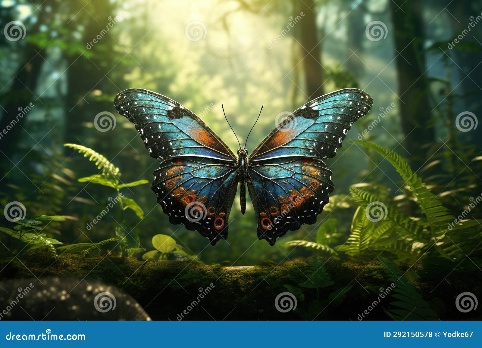 A Beautiful Butterfly Electronics Technology in the Forest. Insect ...