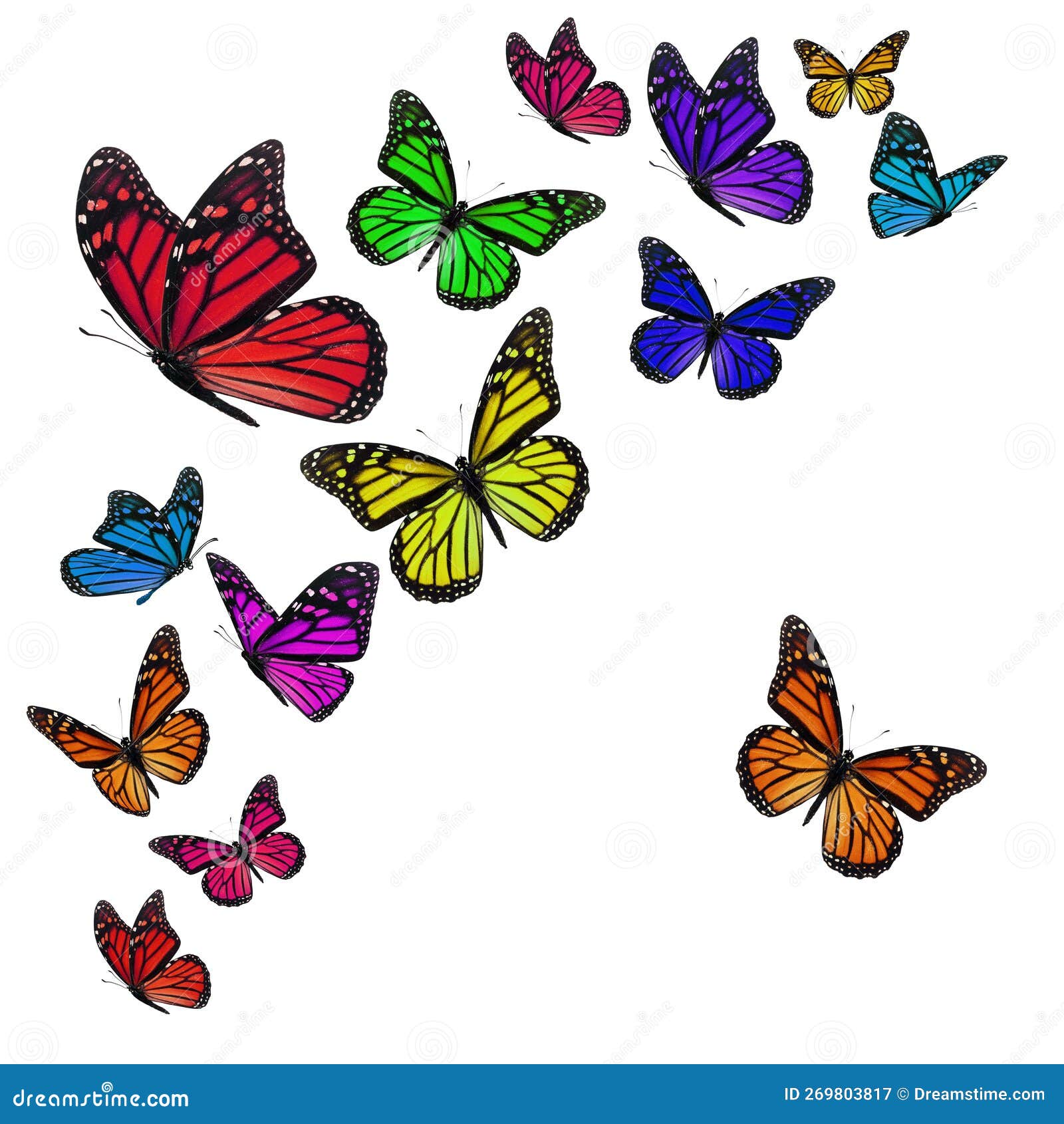Beautiful butterfly flying stock illustration. Illustration of ...