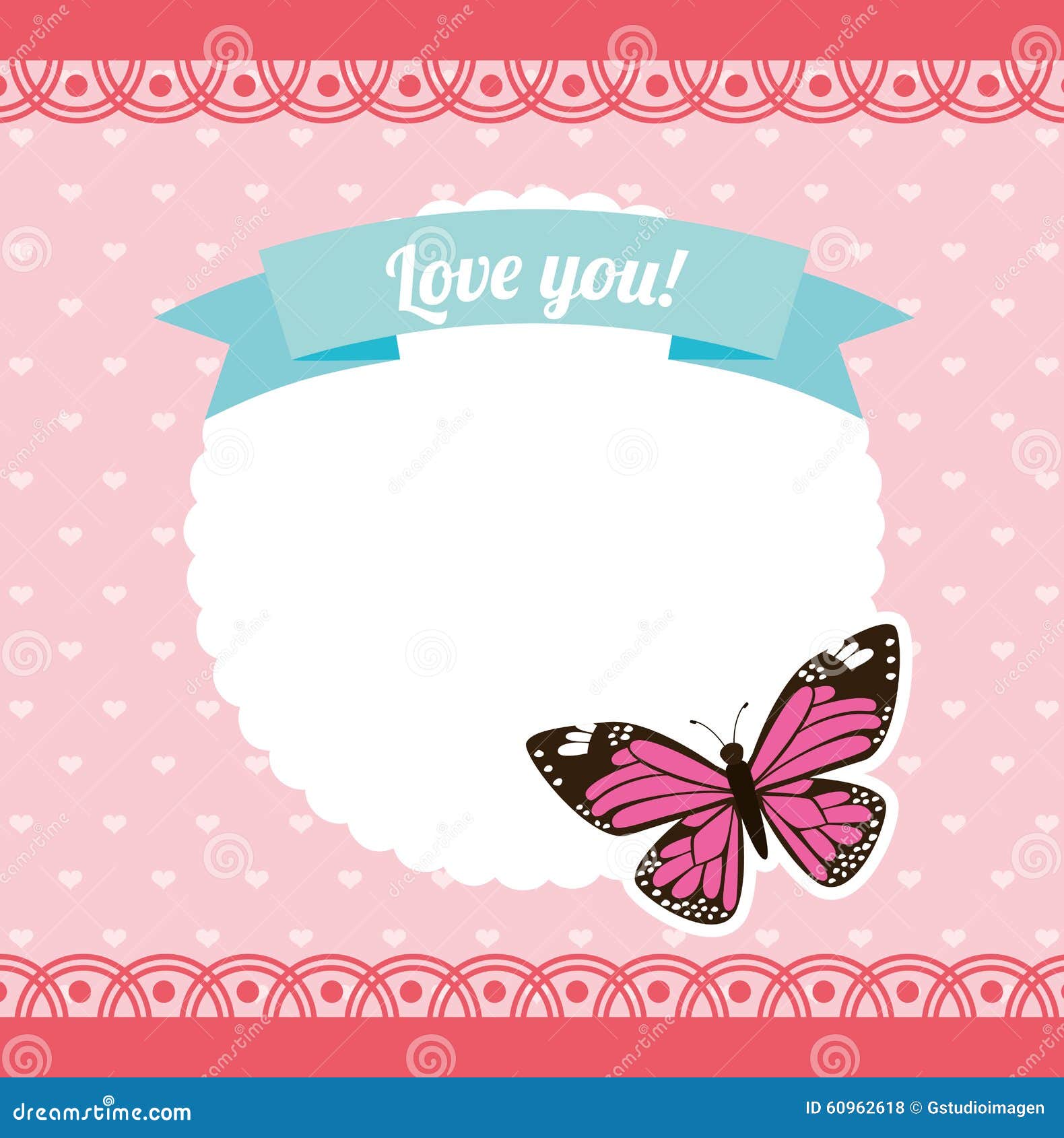 Beautiful butterfly frame stock vector. Illustration of spring - 60962618