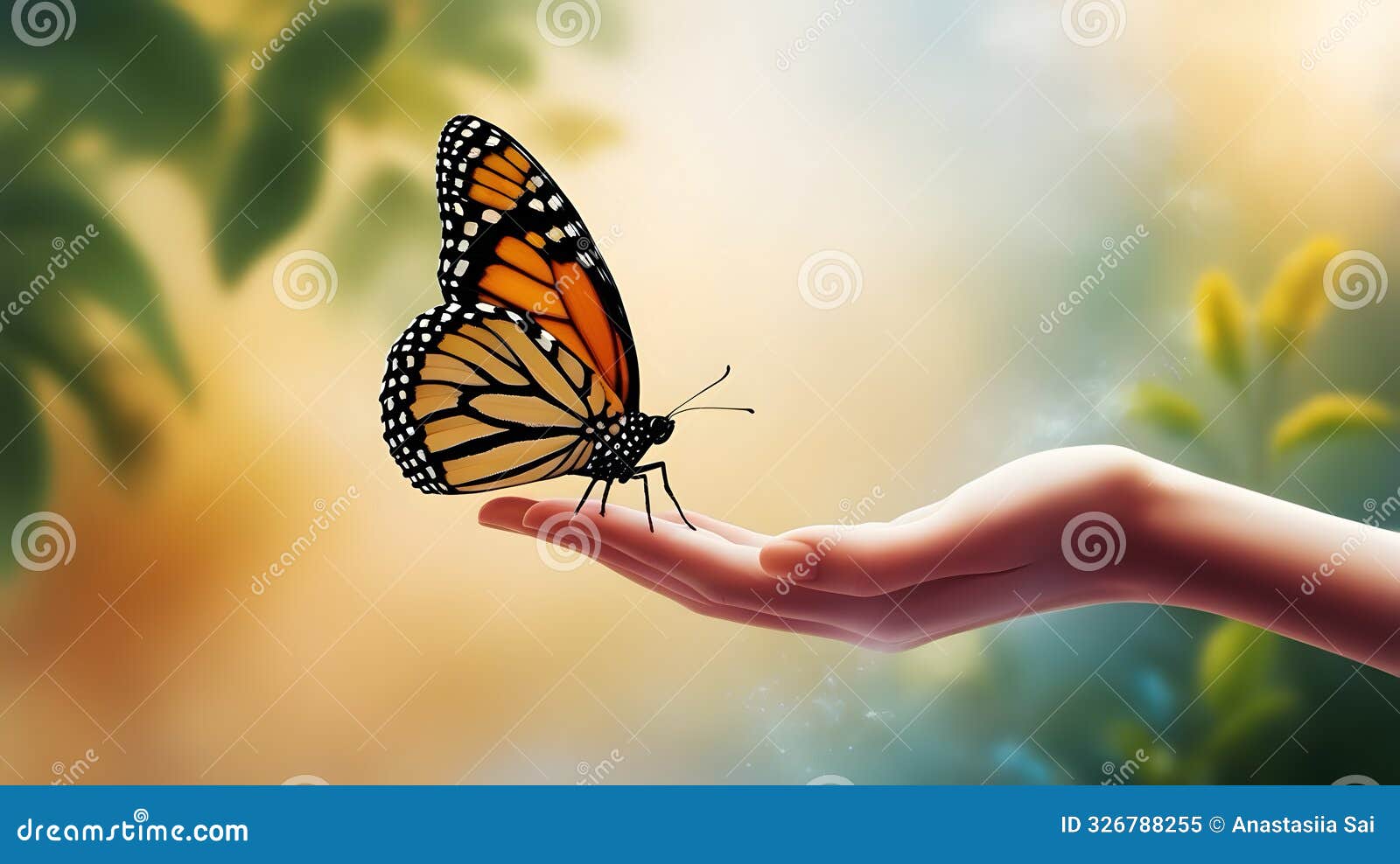 Beautiful Butterfly in Hand Stock Image - Image of butterfly, dream ...