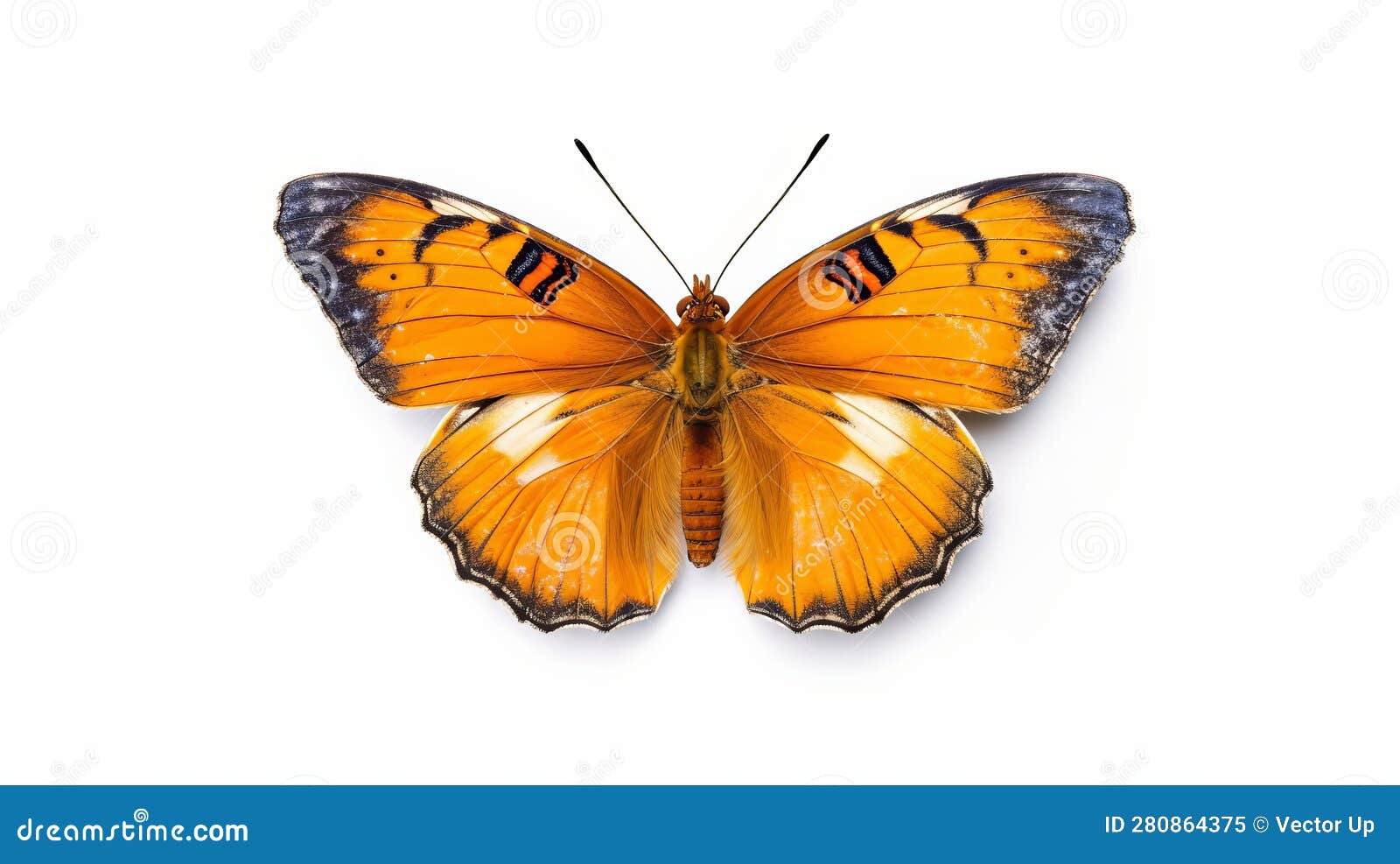 Beautiful Butterfly Top View Isolated on White Background. Generative ...