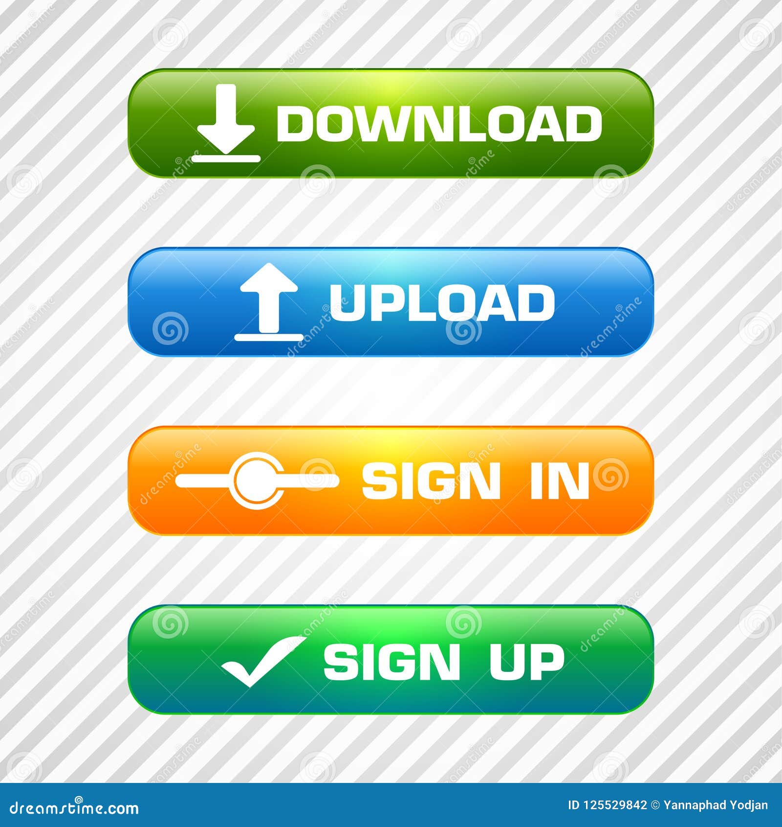 Beautiful Button Items Collection Stock Vector - Illustration of item ...