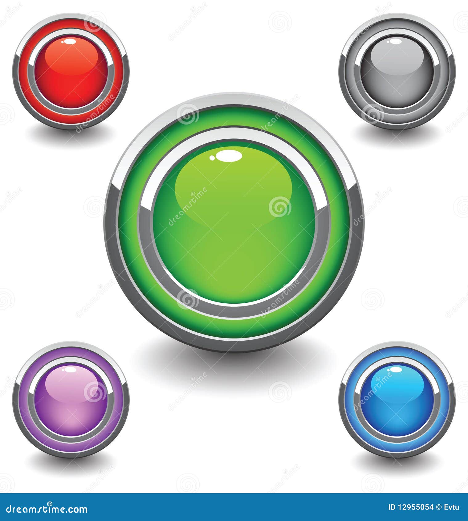 Beautiful buttons stock vector. Illustration of black - 12955054