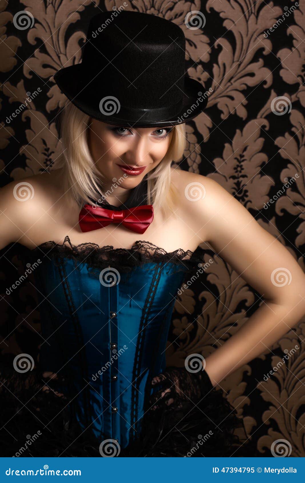 Beautiful cabaret woman stock image. Image of dark, actor - 47394795
