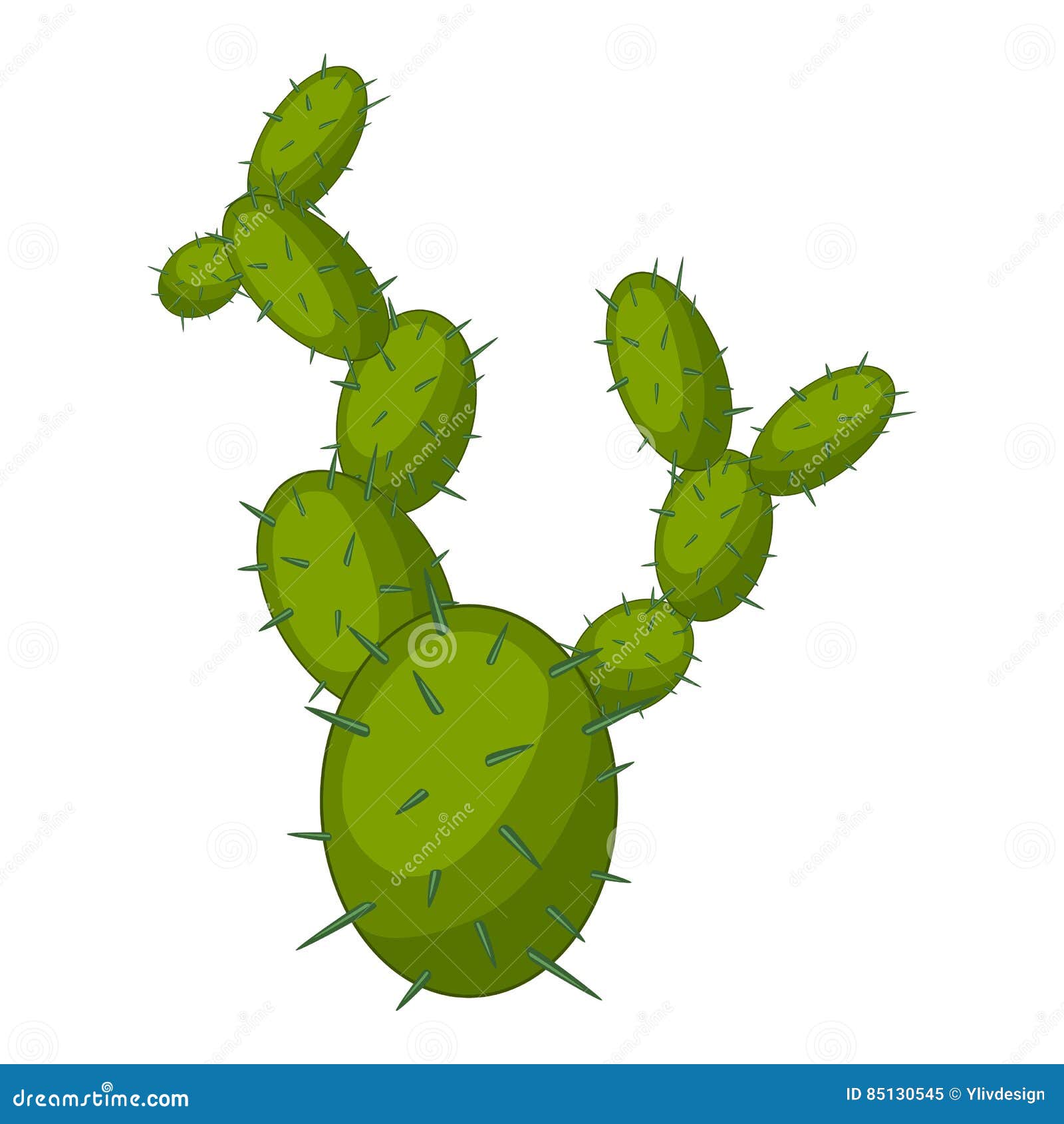 Beautiful Cactus Icon, Cartoon Style Stock Vector - Illustration of ...