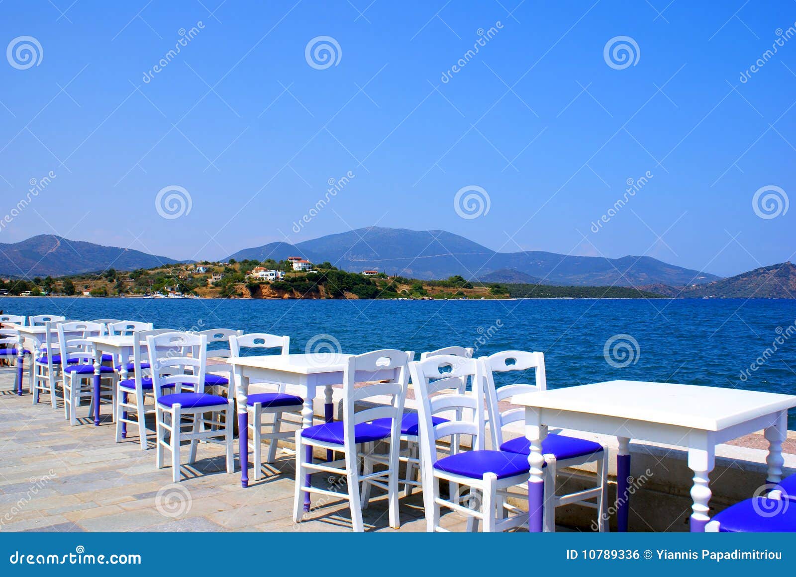 Beautiful Cafeteria at the Beach Stock Photo - Image of relax, desk ...
