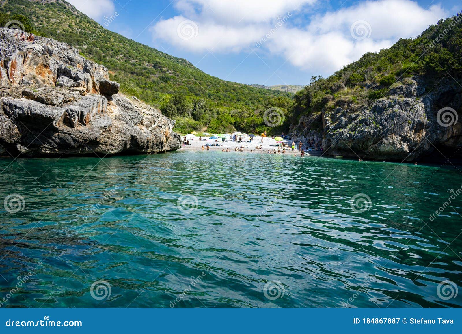 The Beautiful Cala Bianca in Cilento Stock Image - Image of nature ...