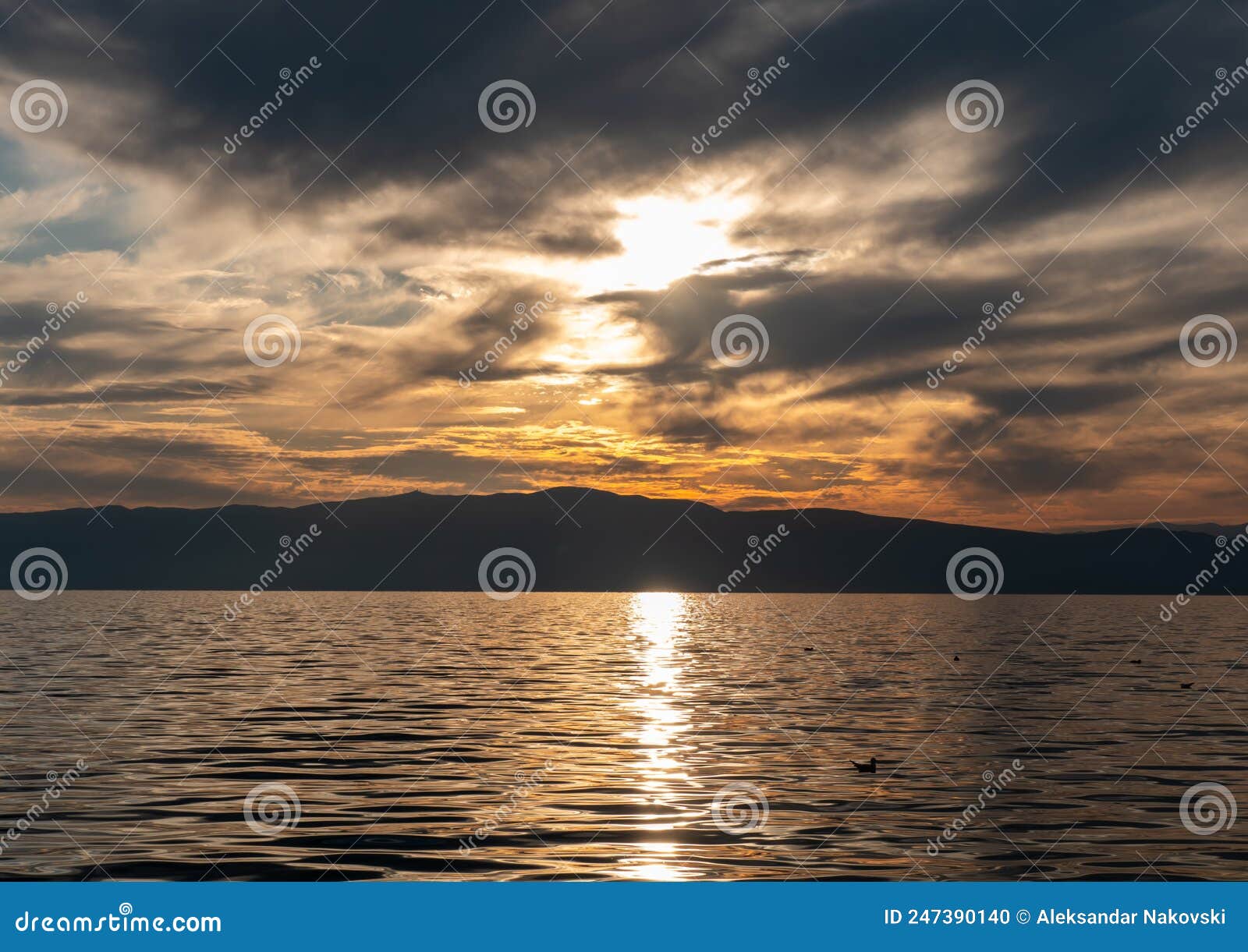 Beautiful Calm Lake with Sunset Stock Photo - Image of abstract ...