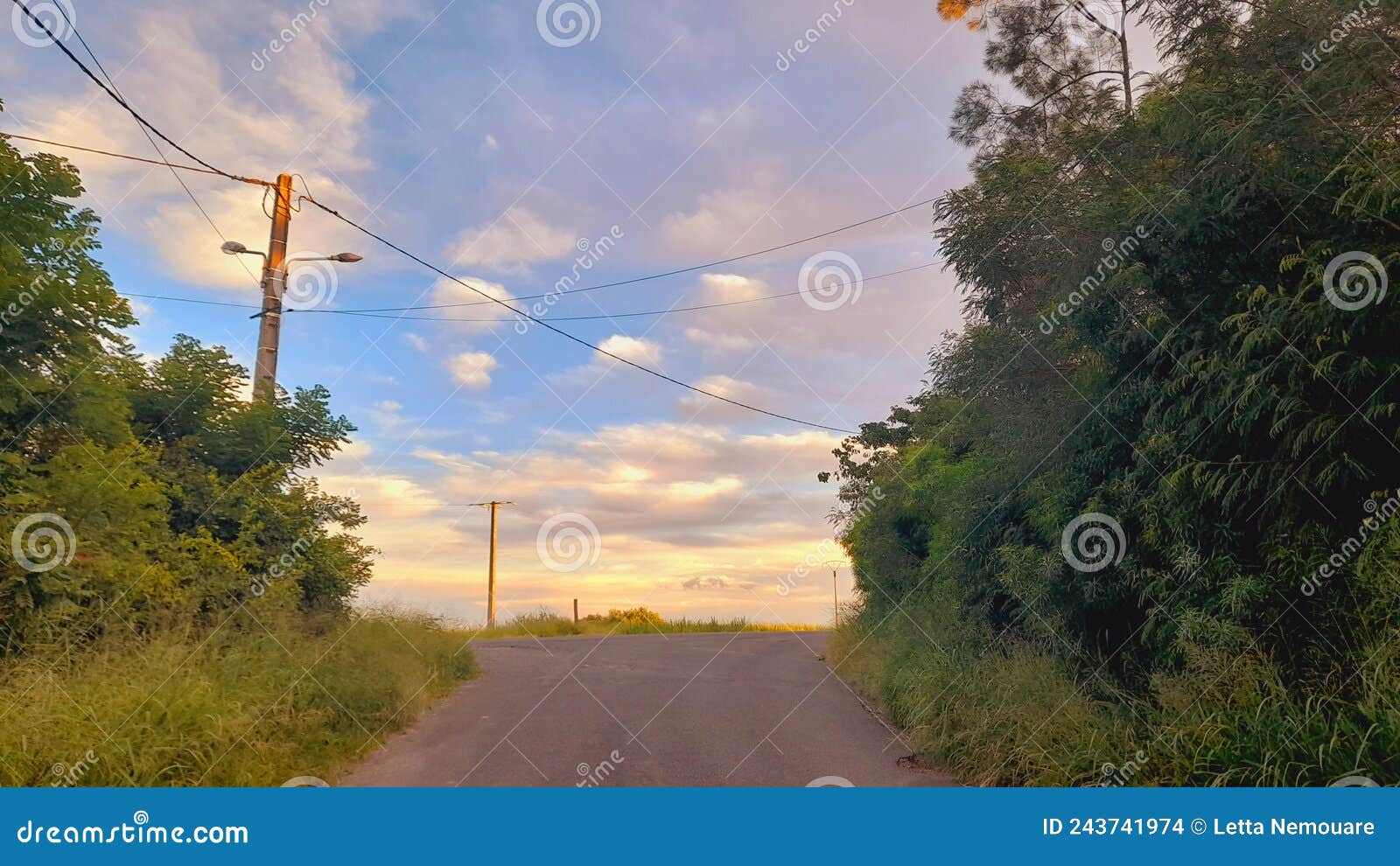 Beautiful Calm Nature with Road Stock Photo - Image of calm, lane ...