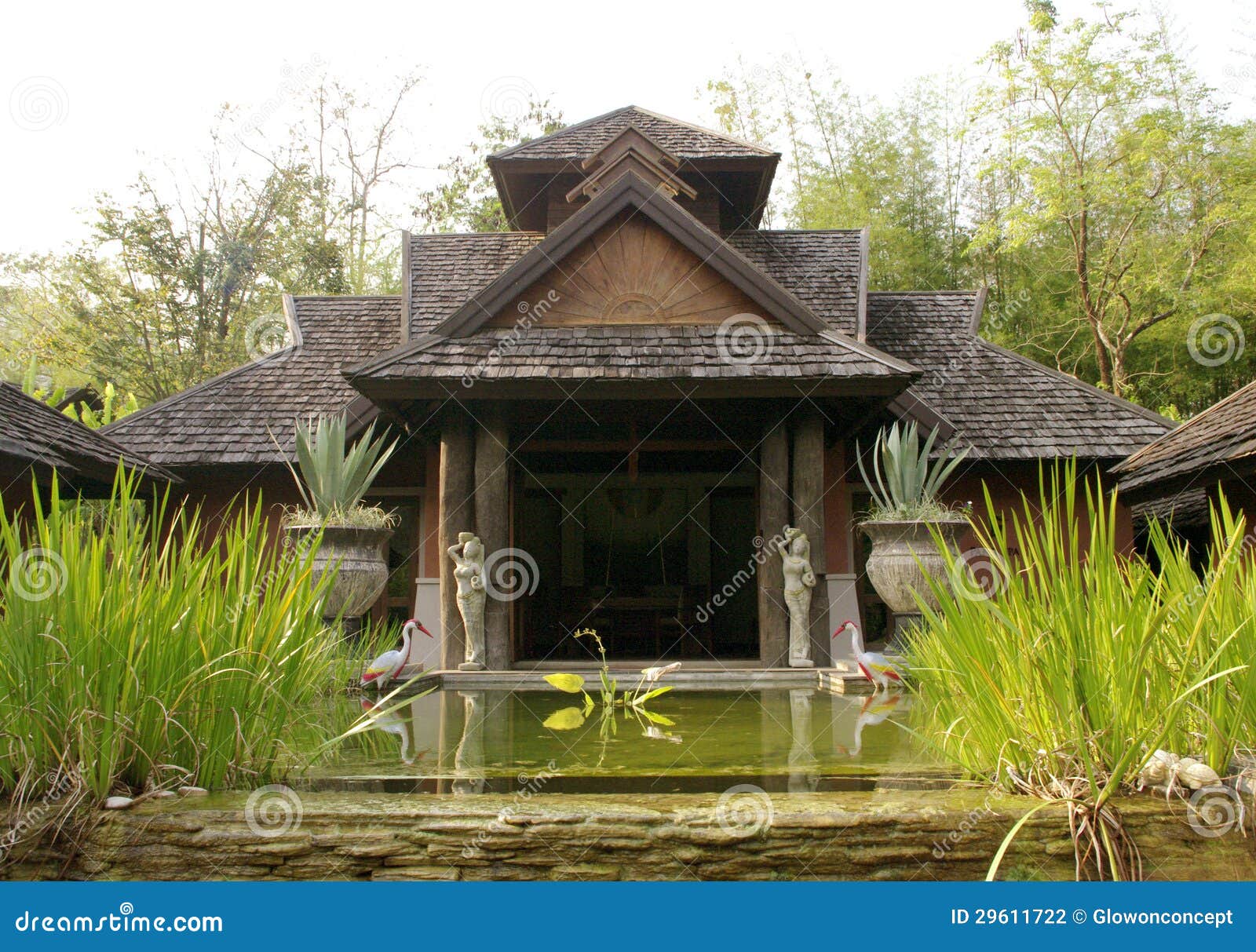 Beautiful and Calm Spa Entrance Stock Photo - Image of thailand, calm ...
