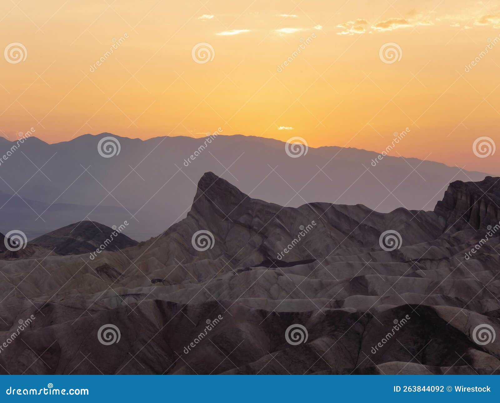 Beautiful Calm Sunset Over the Rocky Hillside Stock Photo - Image of ...