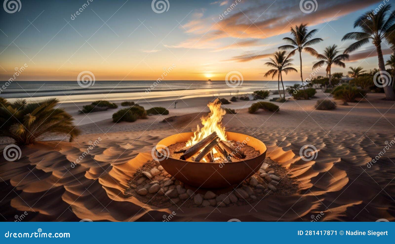 Beach Bonfire Wallpaper