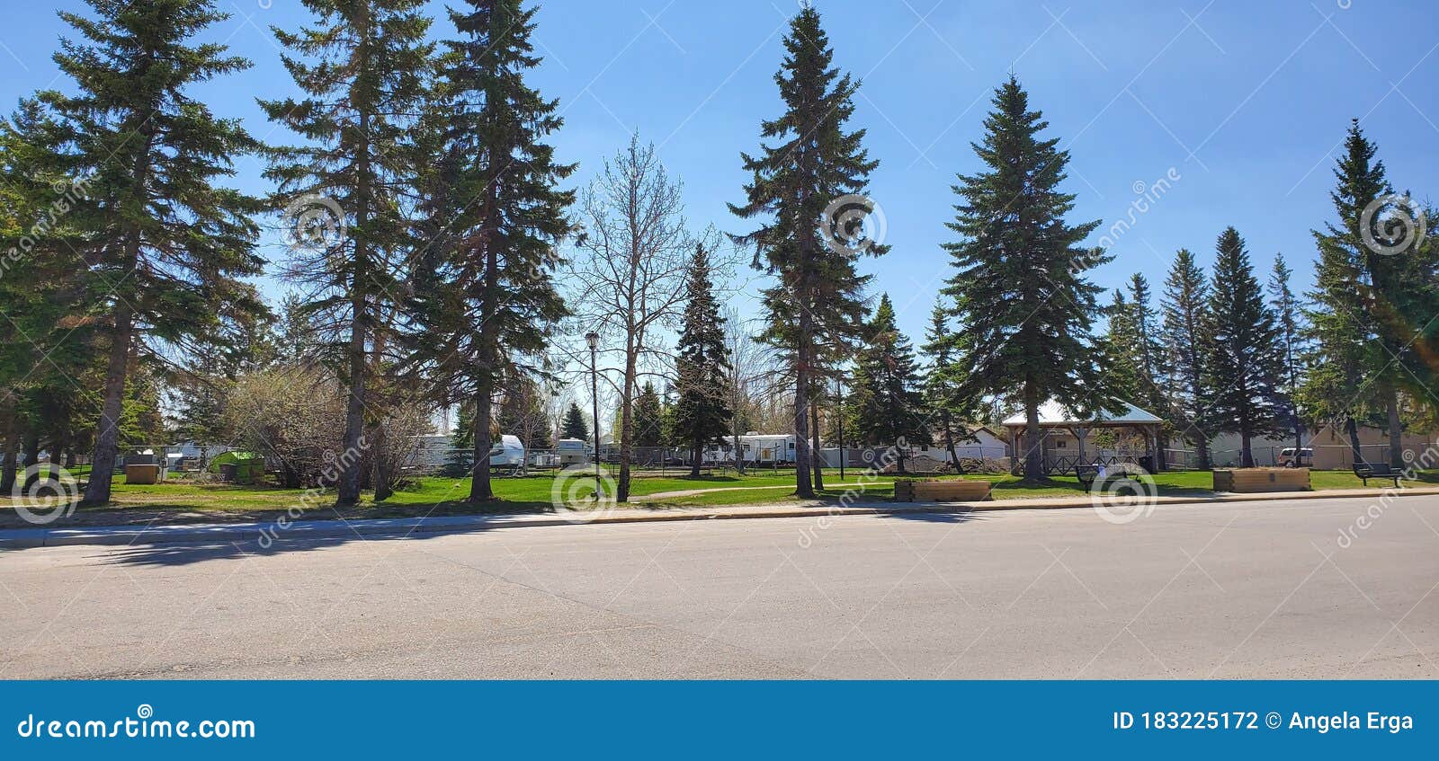 Beautiful Campground at Alberta Beach Stock Photo - Image of autumn ...