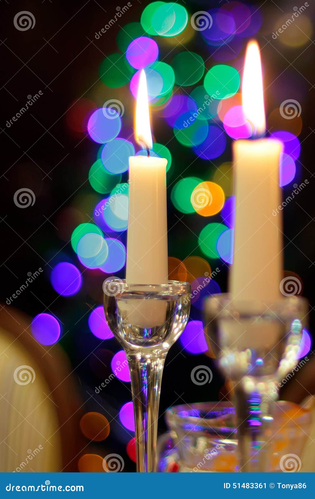 Beautiful Candle in an Interior Stock Image - Image of candle, evening ...