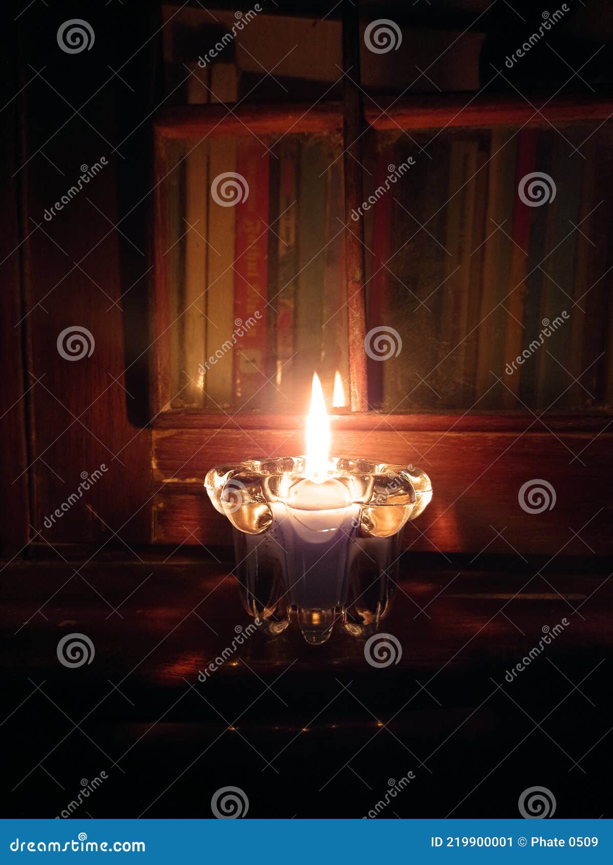 A Beautiful Candle at Night Stock Image - Image of night, fire: 219900001