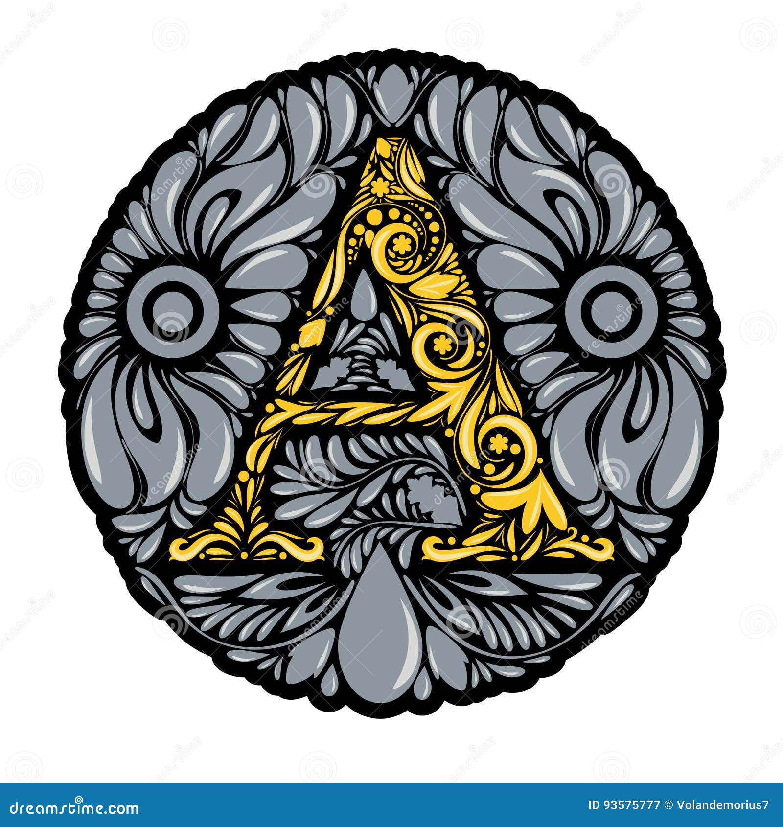 Beautiful Capital Letter Decorated with Curls Stock Vector ...