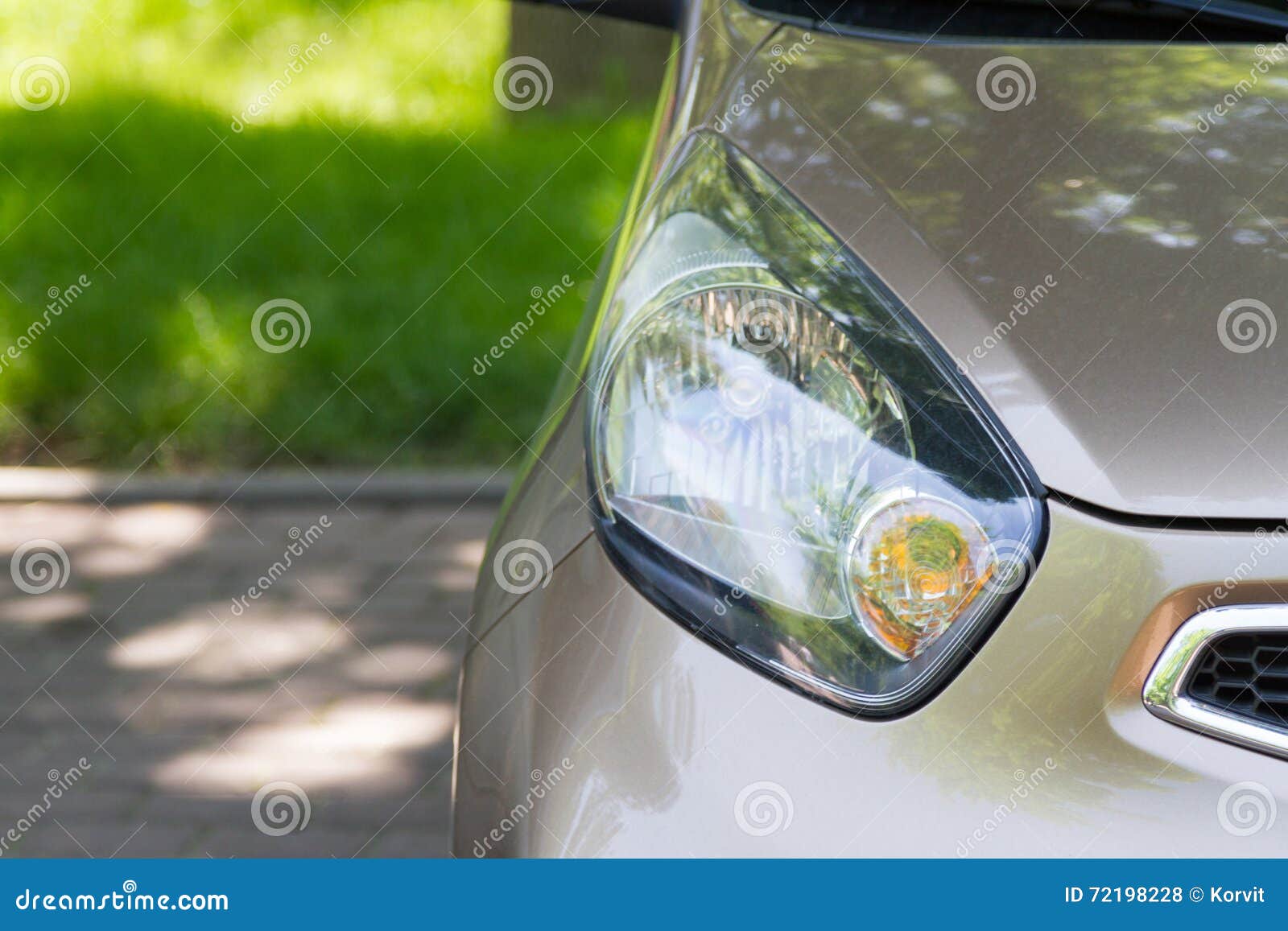 Beautiful car headlights stock photo. Image of light - 72198228
