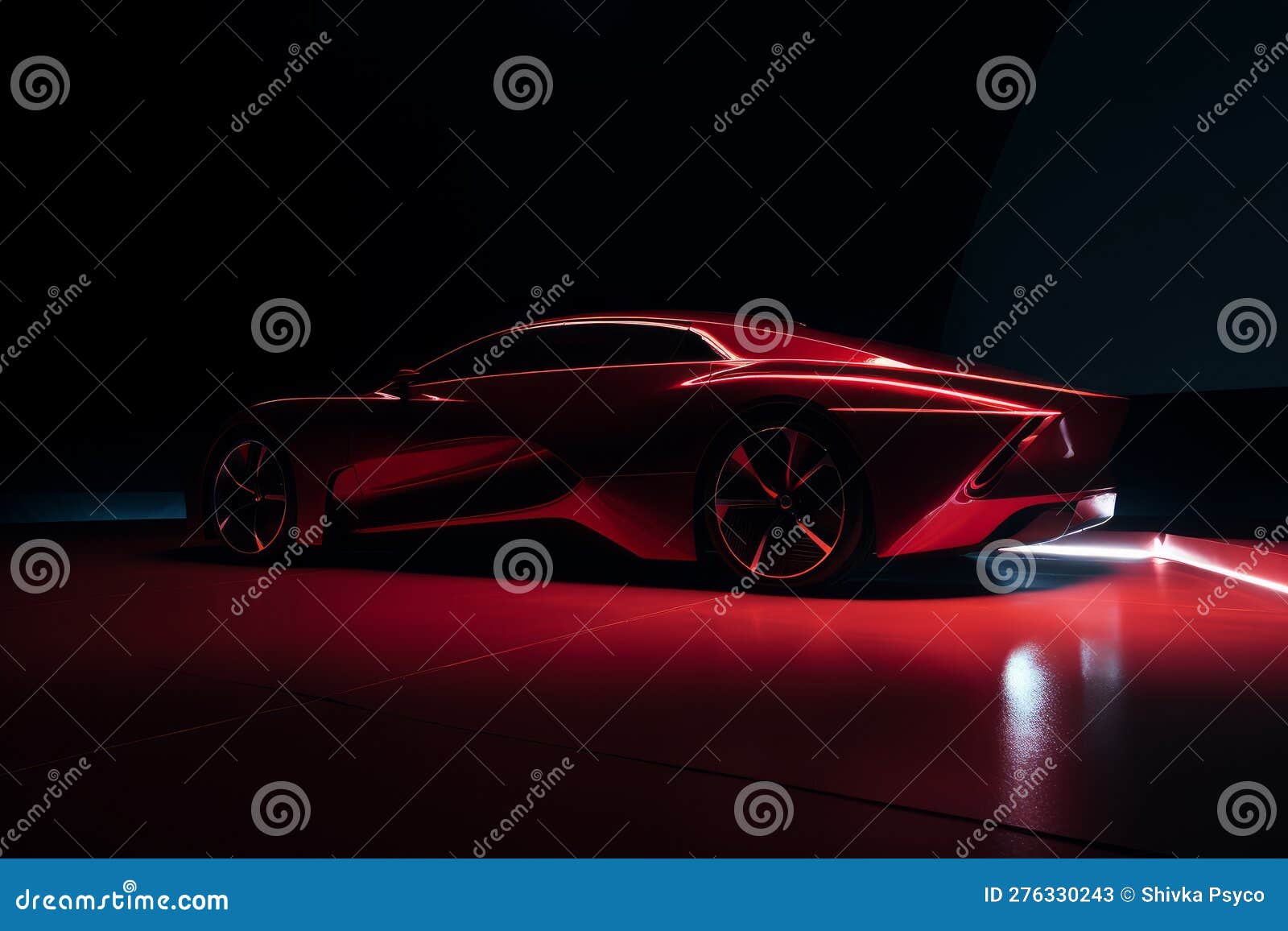 Beautiful Car in the Style of Projection Mapping Light Generative AI ...