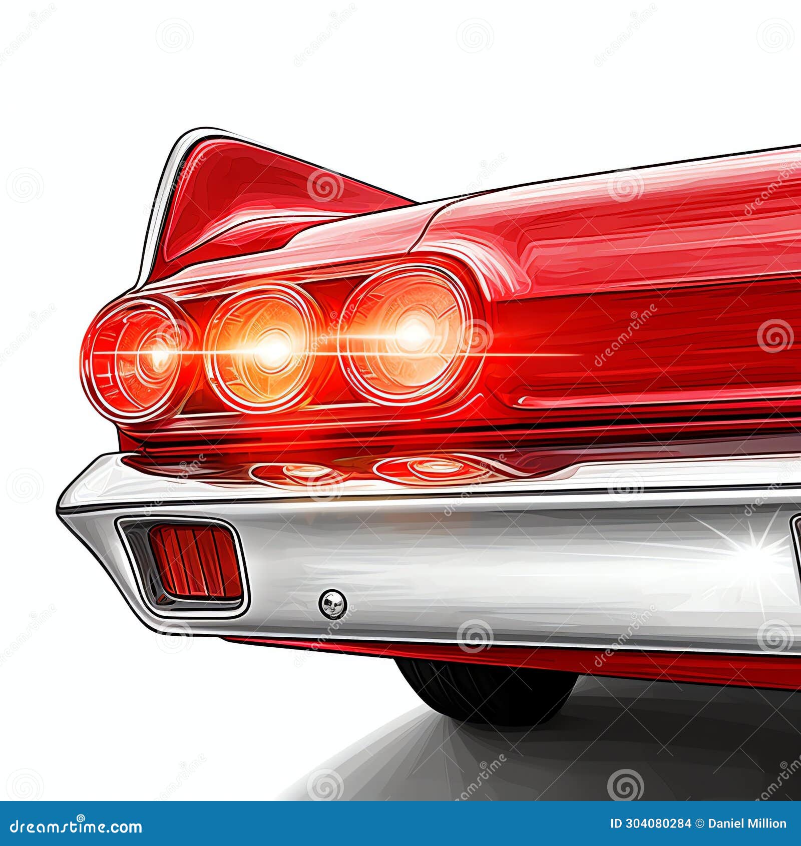 Beautiful Car Tail Light Clipart Illustration Stock Illustration ...