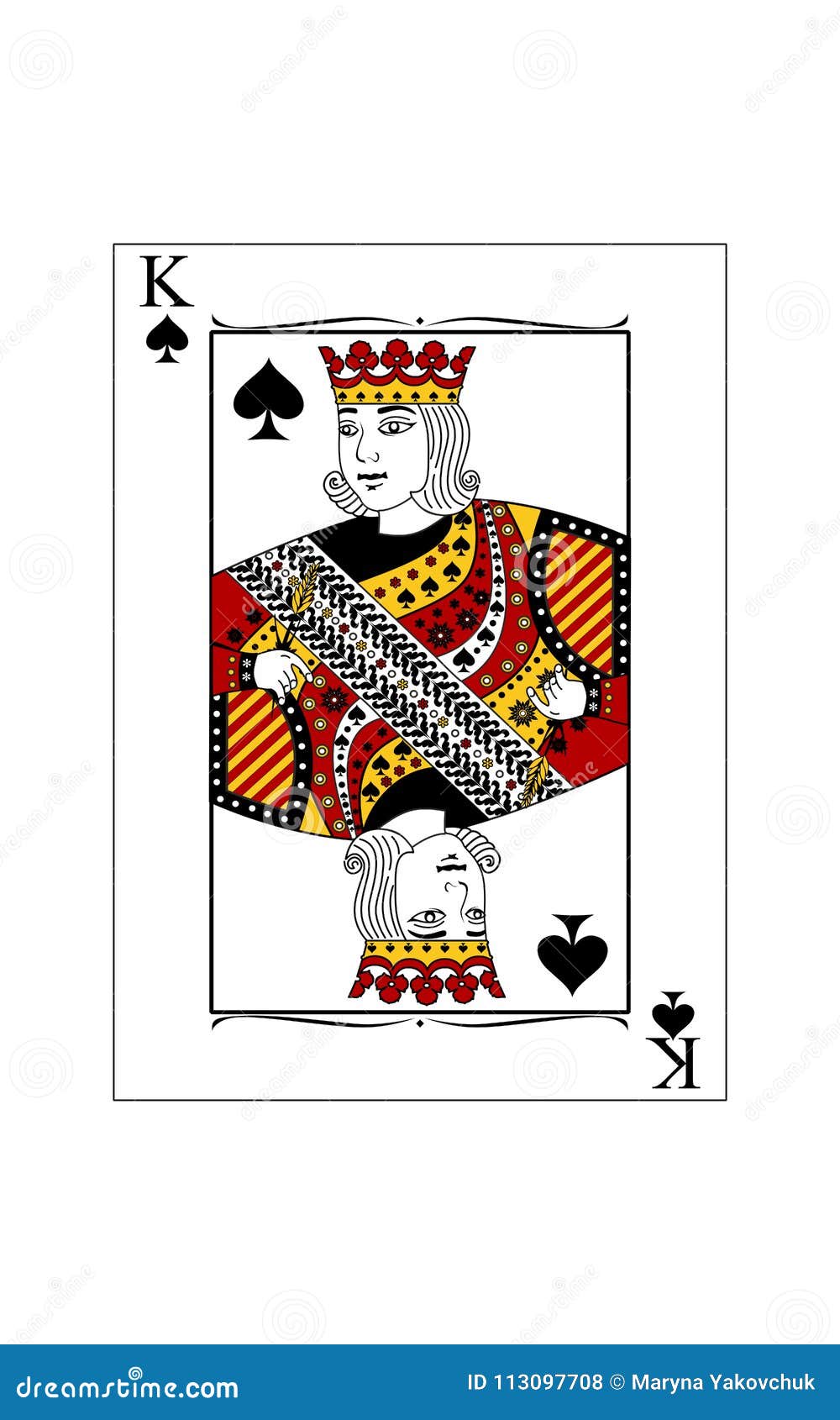 King of spades stock vector. Illustration of king, design - 113097708