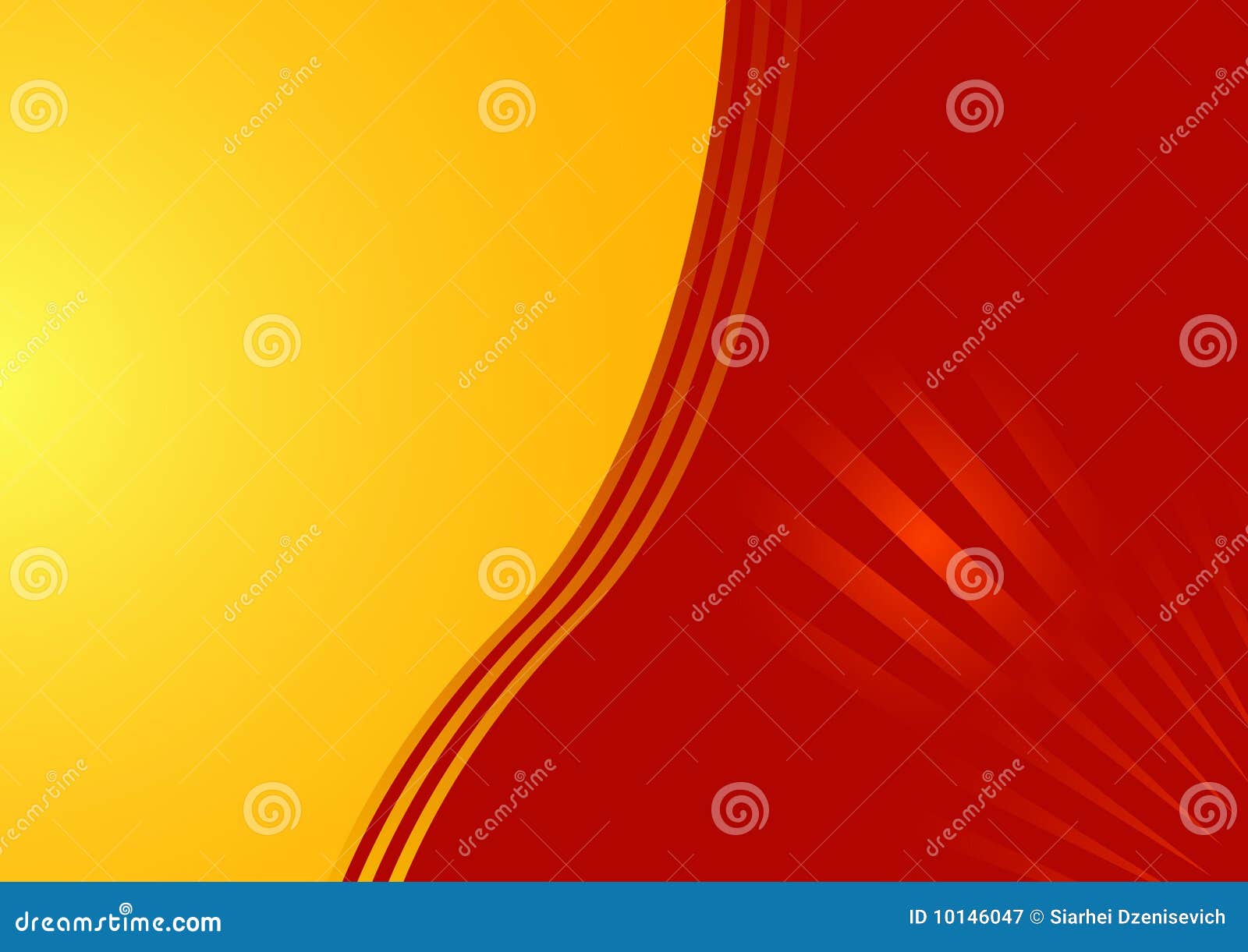 Beautiful Card in Red and Yellow Stock Vector - Illustration of ...