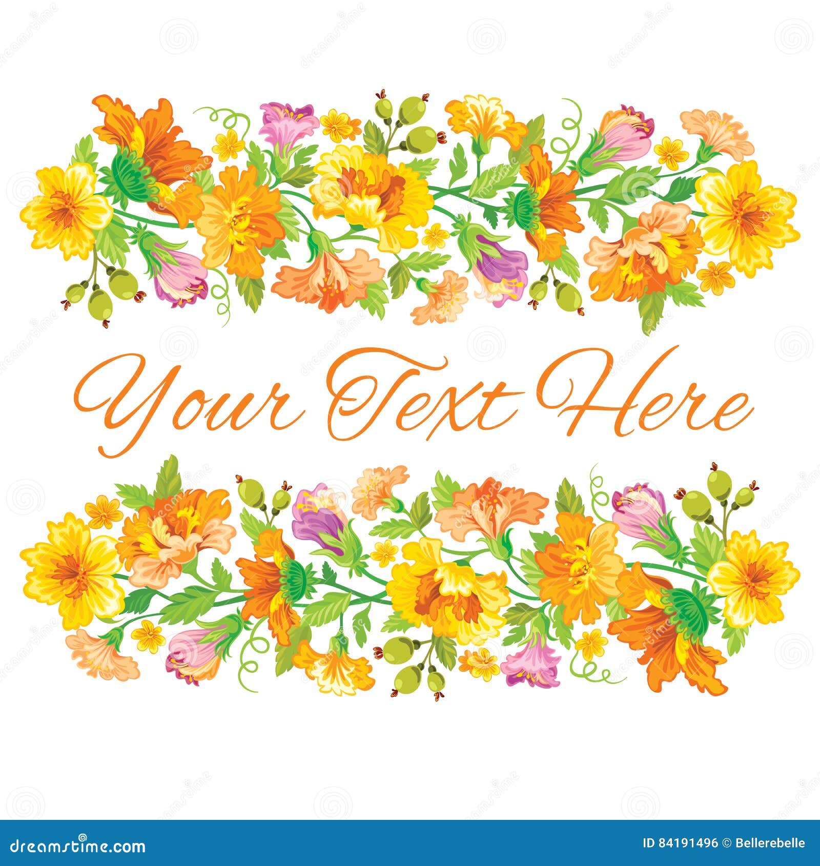 Beautiful Card with Spring Floral Design Stock Vector - Illustration of ...