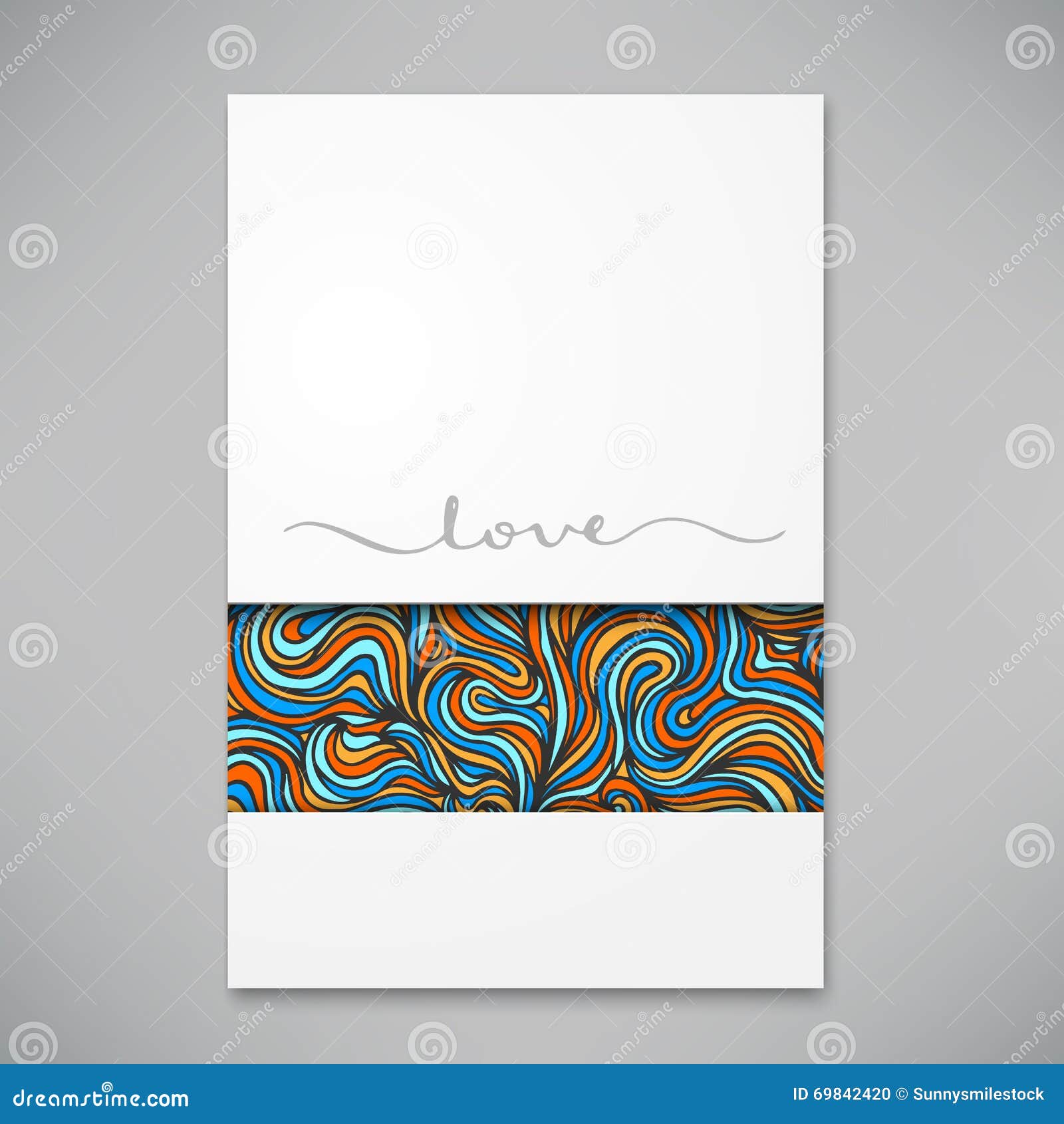 Beautiful card template stock vector. Illustration of engagement - 69842420