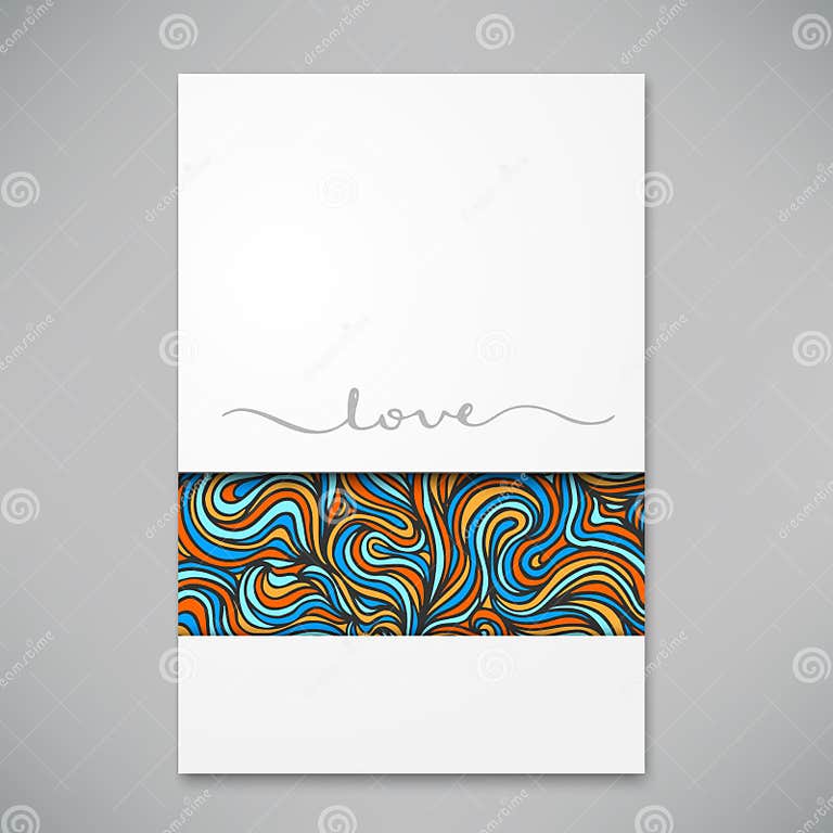 Beautiful card template stock vector. Illustration of engagement - 69842420